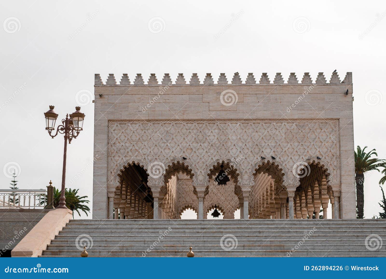 The Mausoleum of Mohammed V in Rabat Stock Photo - Image of entrance ...
