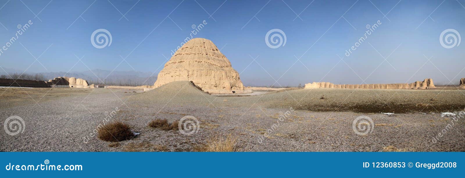 Mausoleum Of Xixia Dynasty Western Xia Mausoleum Stock Photography ...