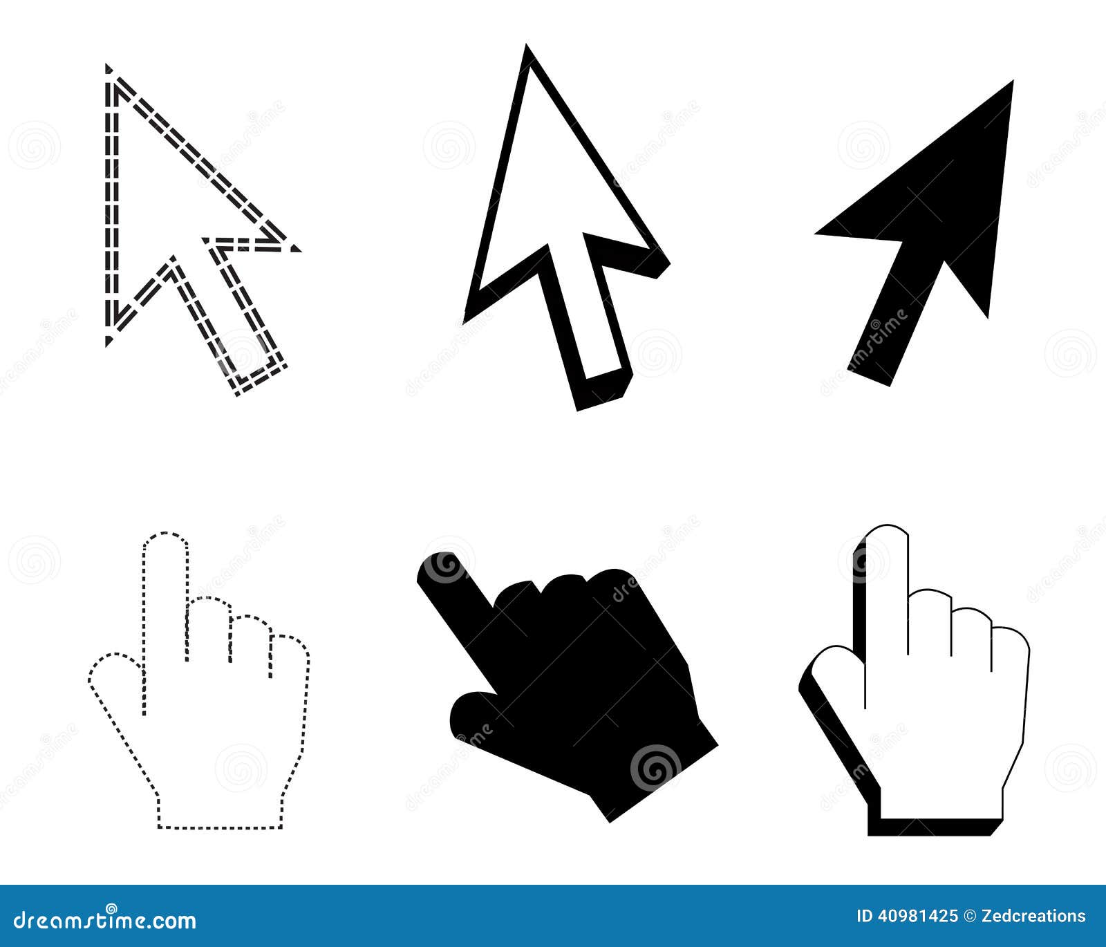 Mauszeiger vektor abbildung. Illustration von pfeil, getrennt - 40981425