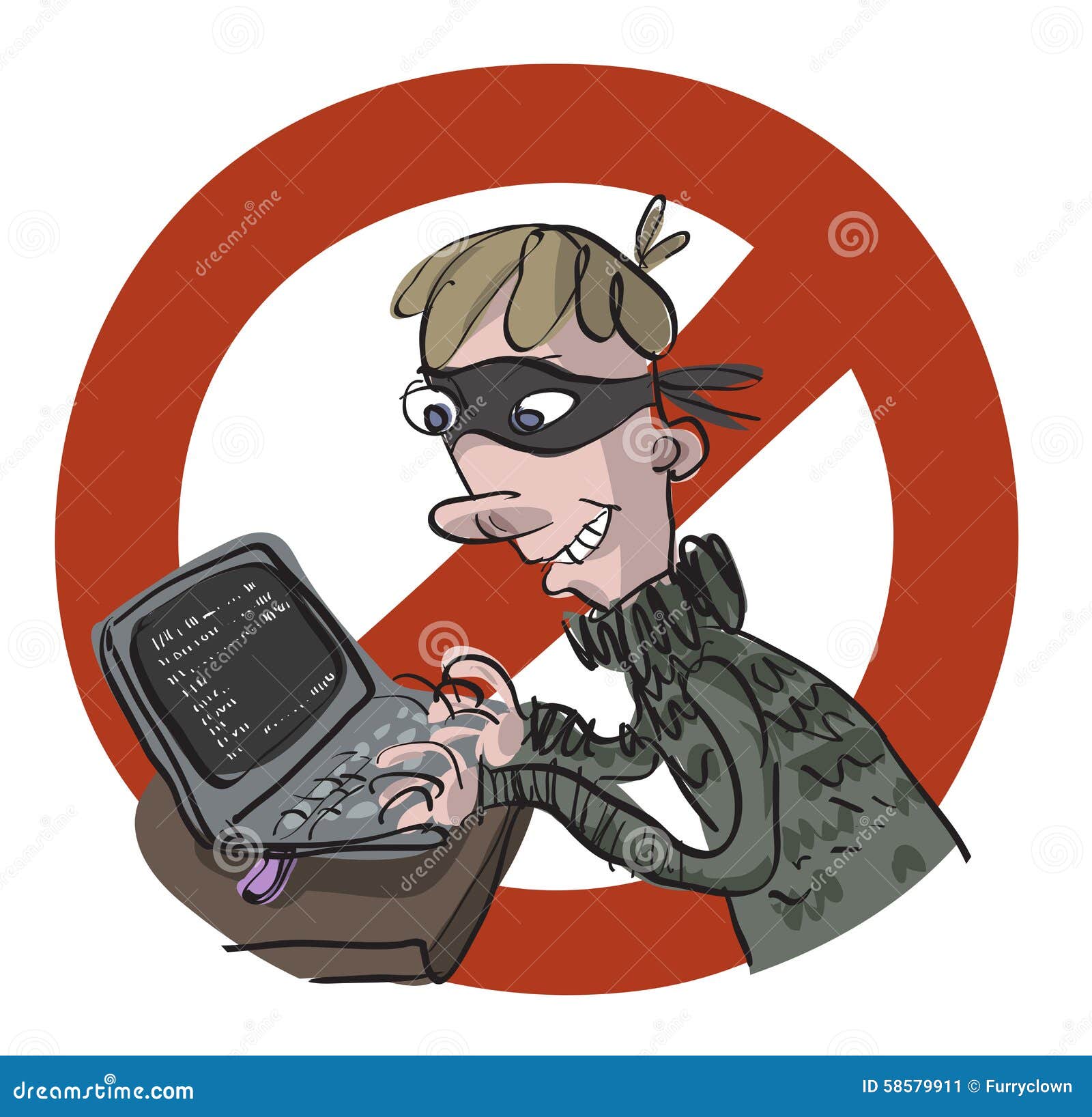 Mauvais Pirate Informatique Illustration de Vecteur - Illustration du ...