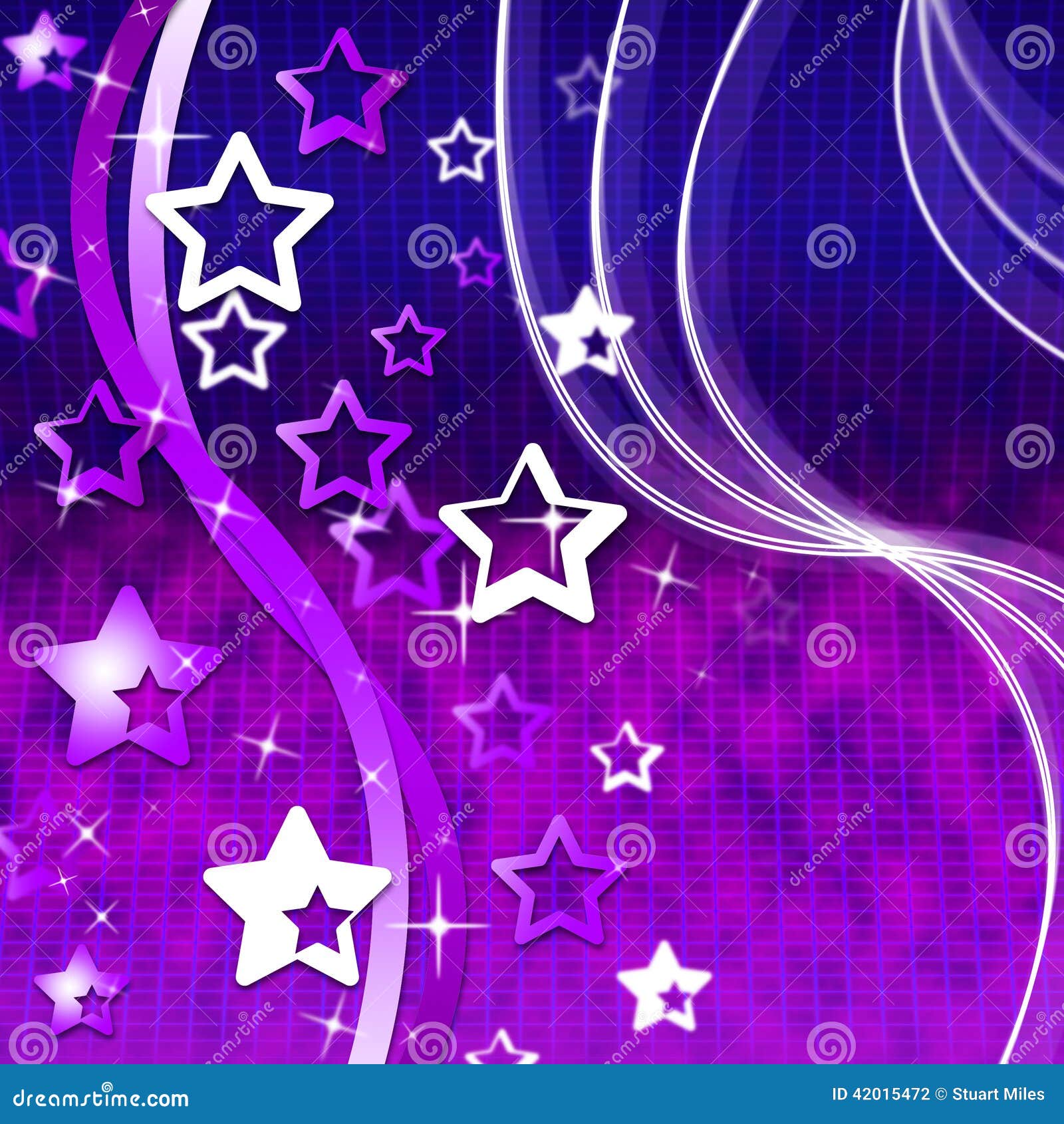 Mauve Background Shows Wave Stars and Starred Stock Illustration ...