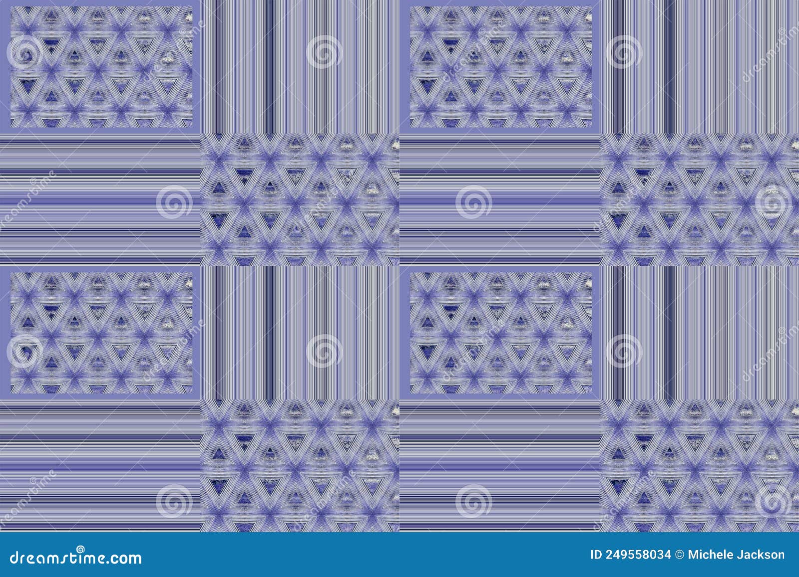 Light Purple Repeat Pattern of Shapes and Stripes Stock Illustration ...