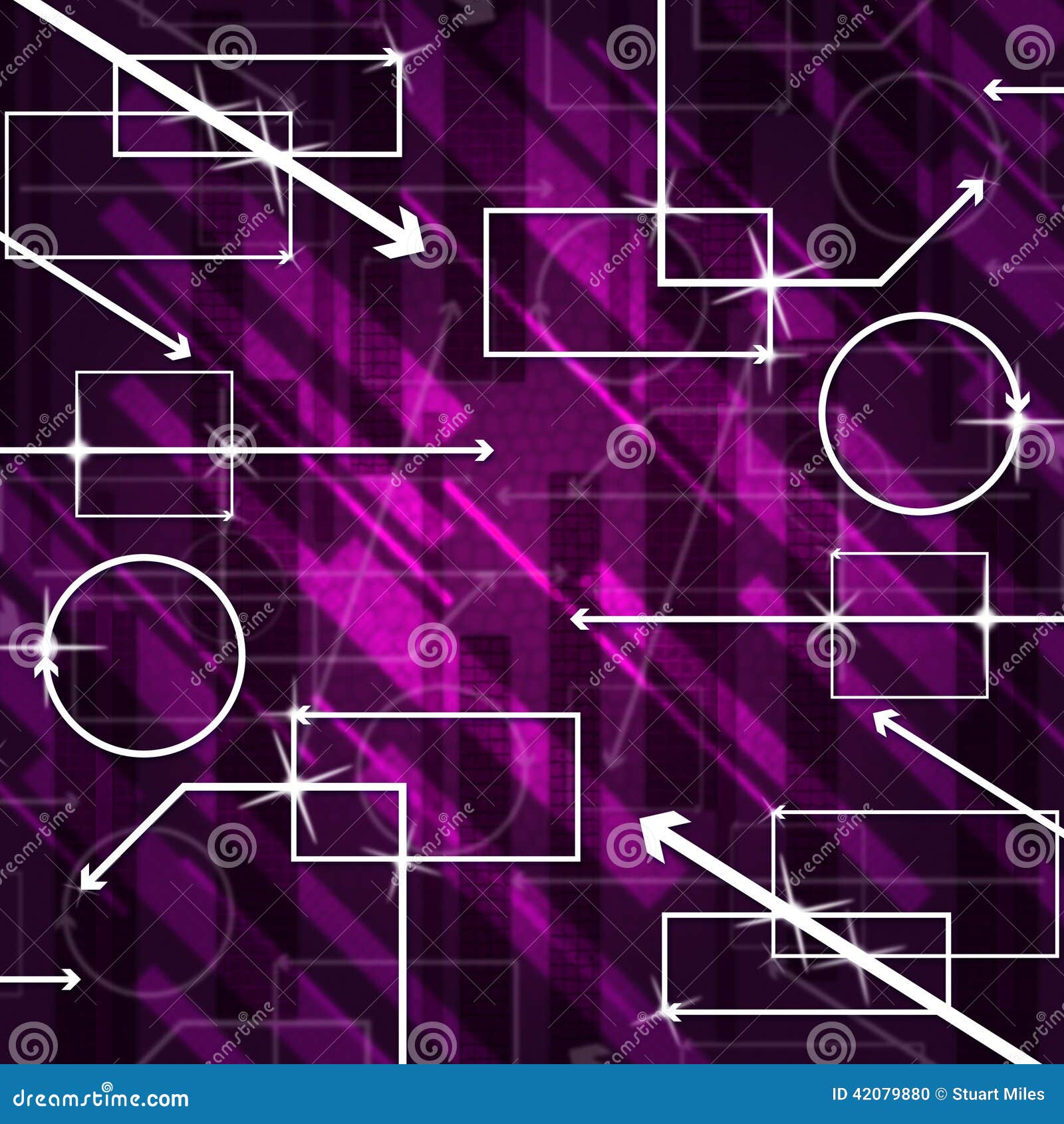 Mauve Shapes Background Means Rectangles Oblongs and Arrows Stock ...