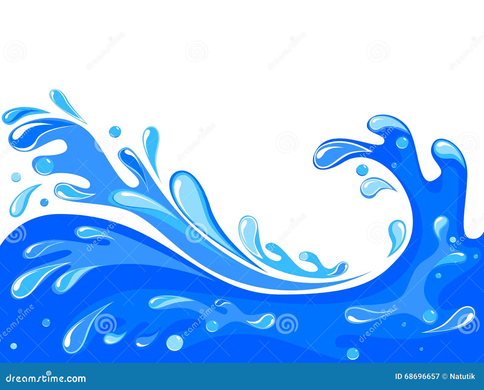 Maverick wave stock vector. Illustration of flow, banner - 68696657