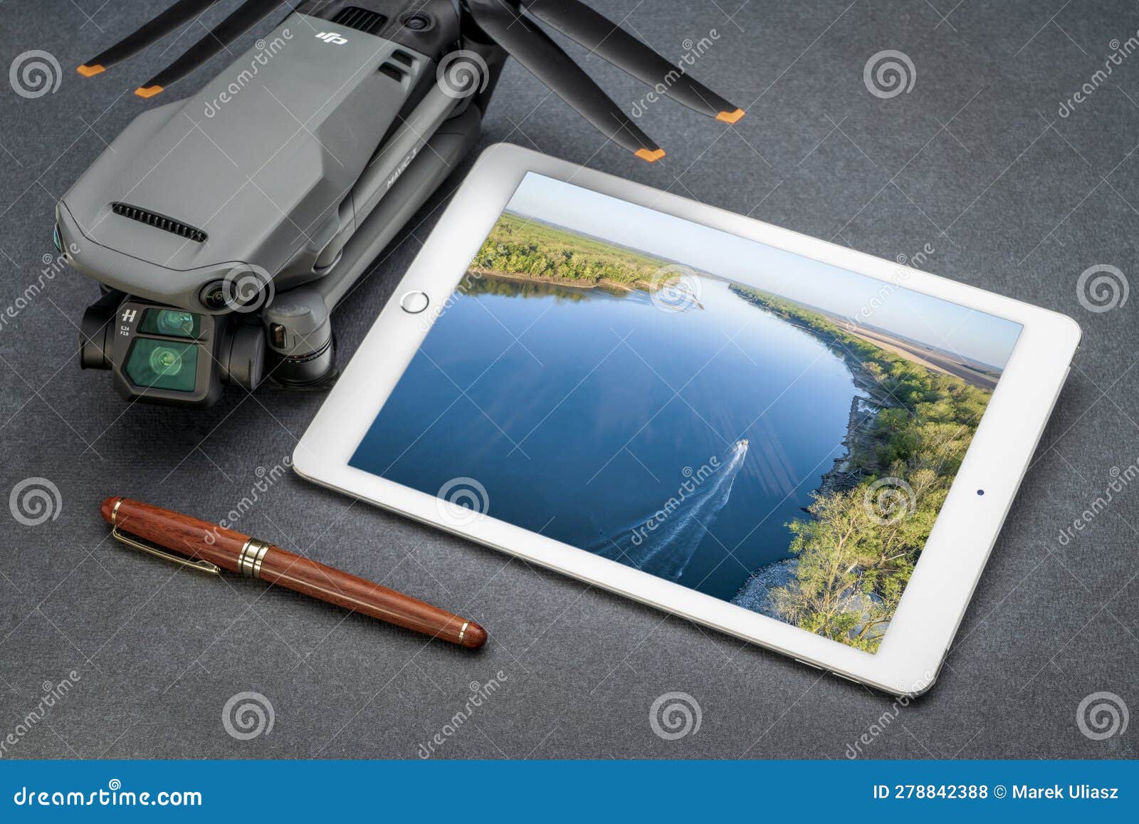 Mavic 3, a Foldable Consumer Drone from DJI with Ipad Tablet Displaying ...