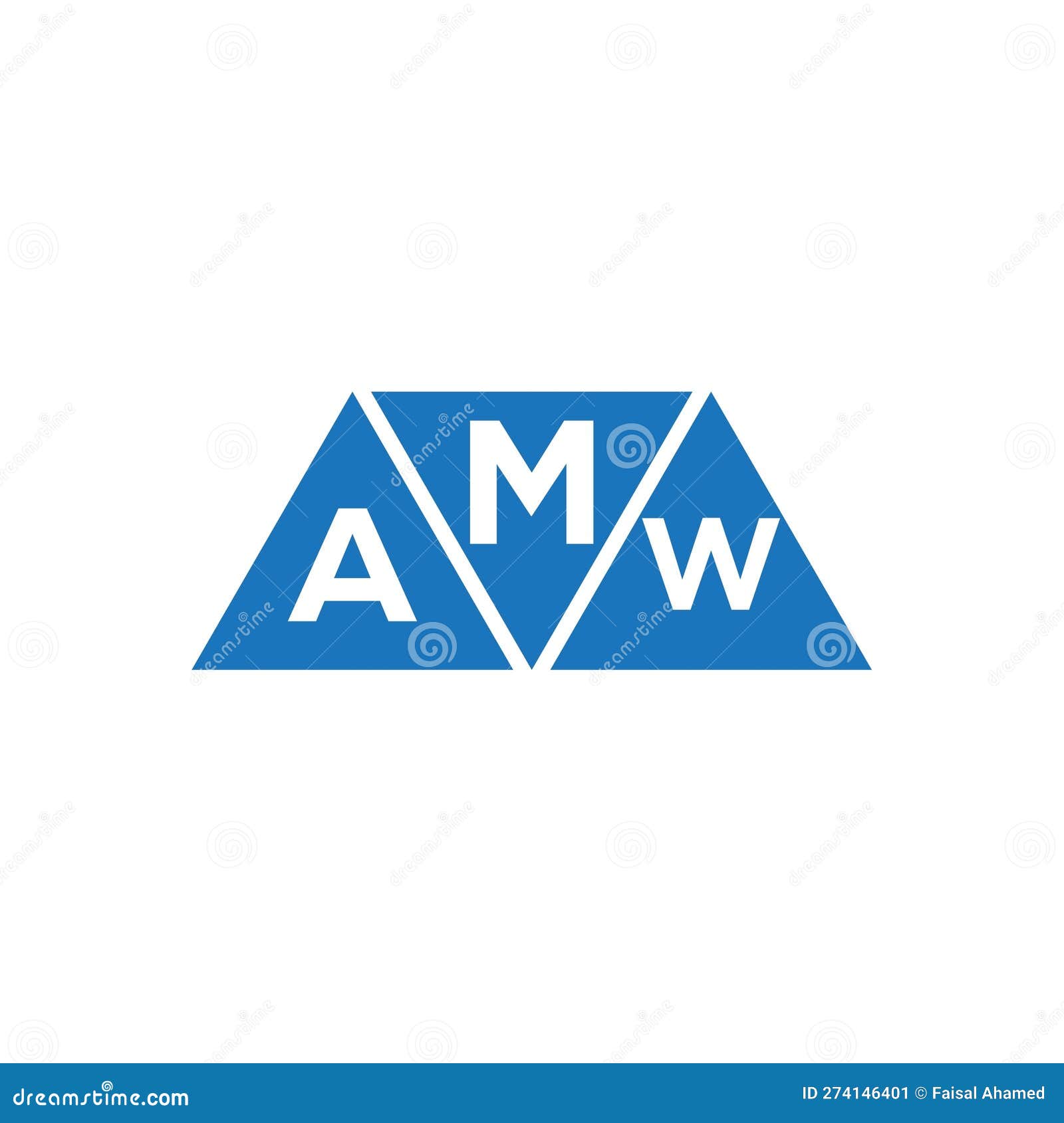 MAW Abstract Initial Logo Design on White Background. MAW Creative ...