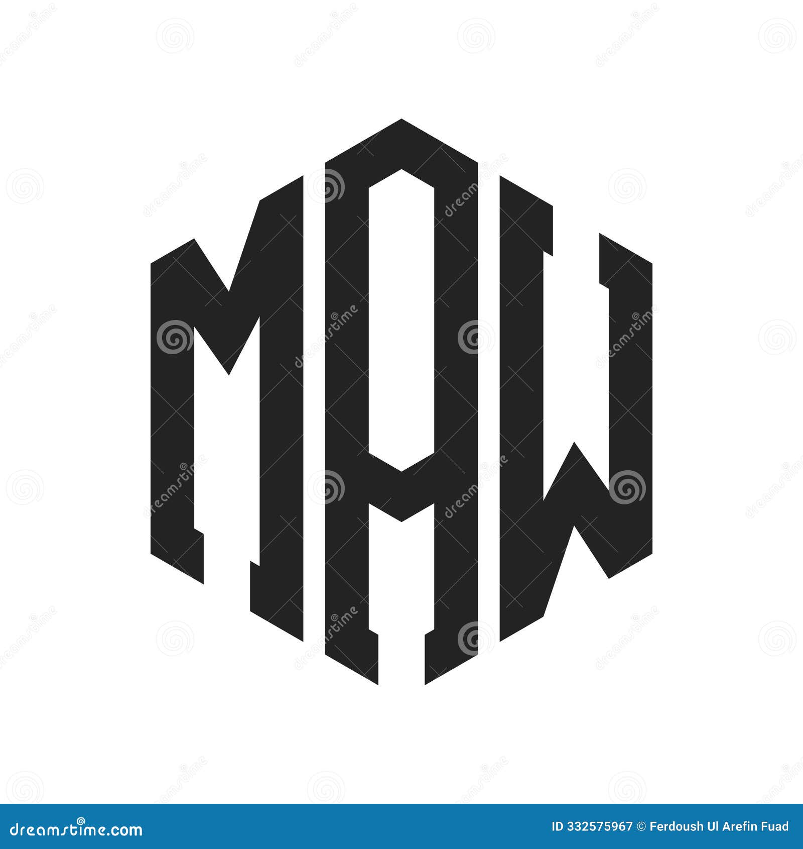 MAW Logo Design. Initial Letter MAW Monogram Logo Using Hexagon Shape ...