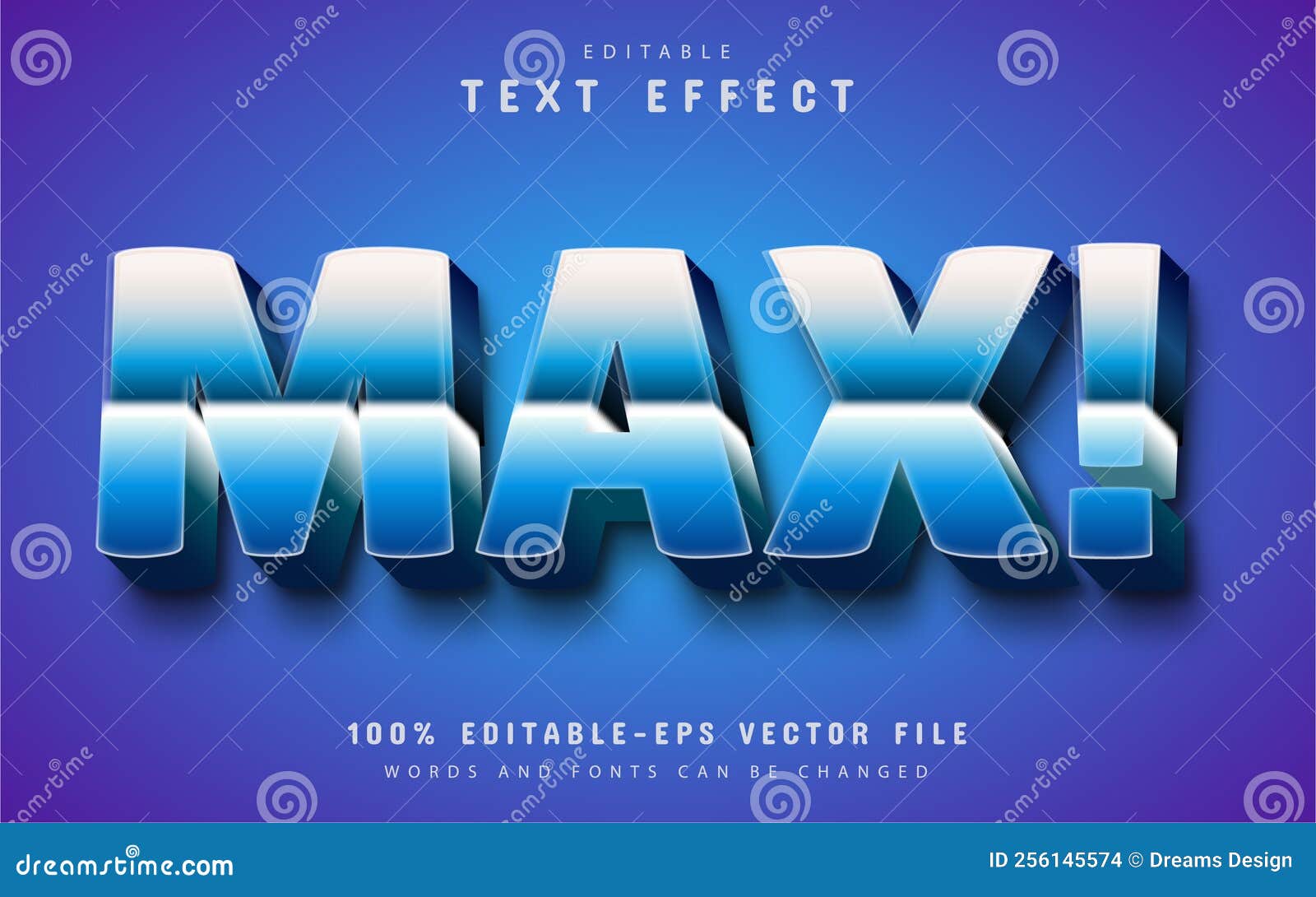 Max Cartoon Style Text Effect Stock Vector - Illustration of logo ...