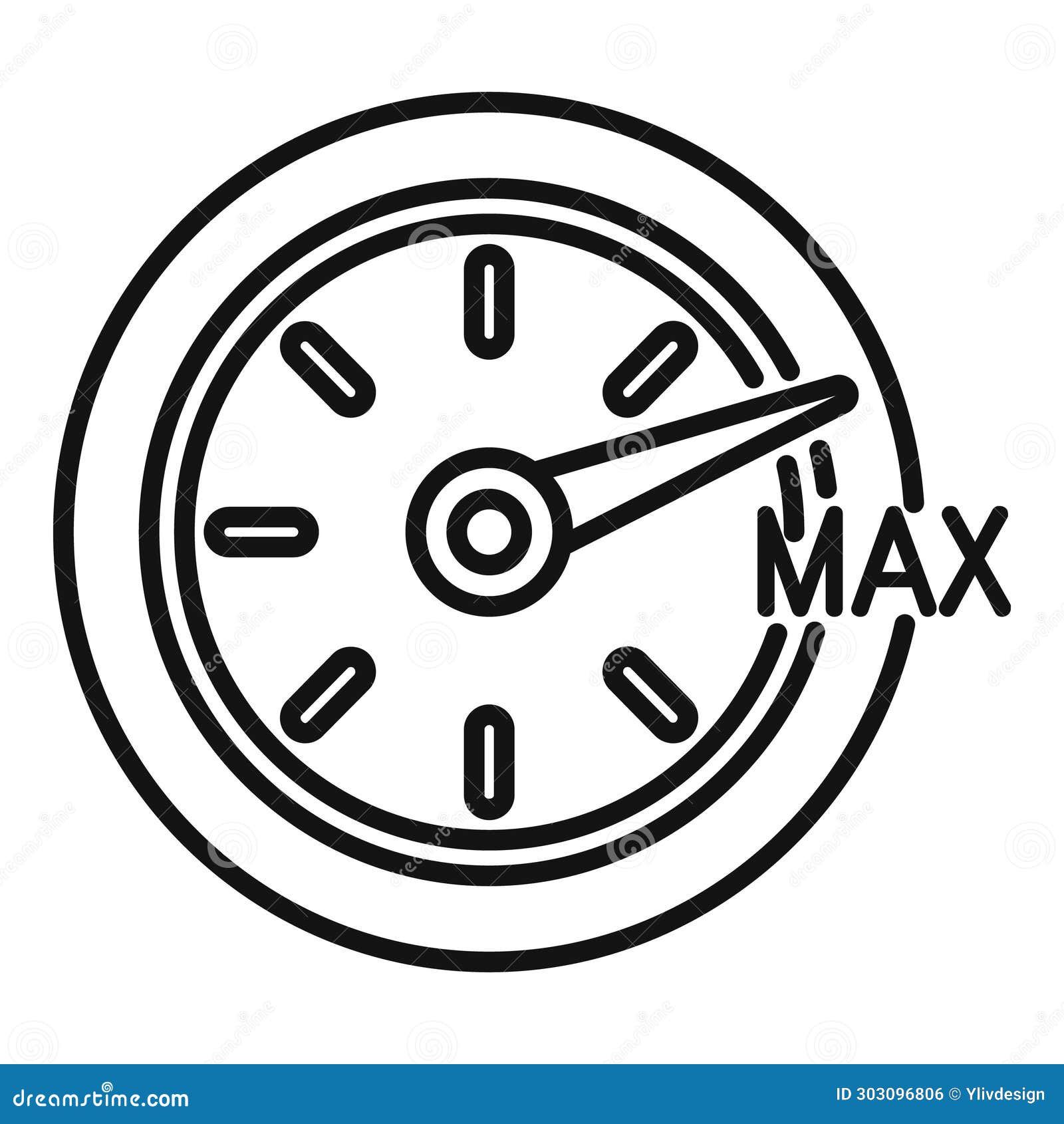Max Gauge Velocity Icon Outline Vector. Dark Shoe Meter Stock Vector ...