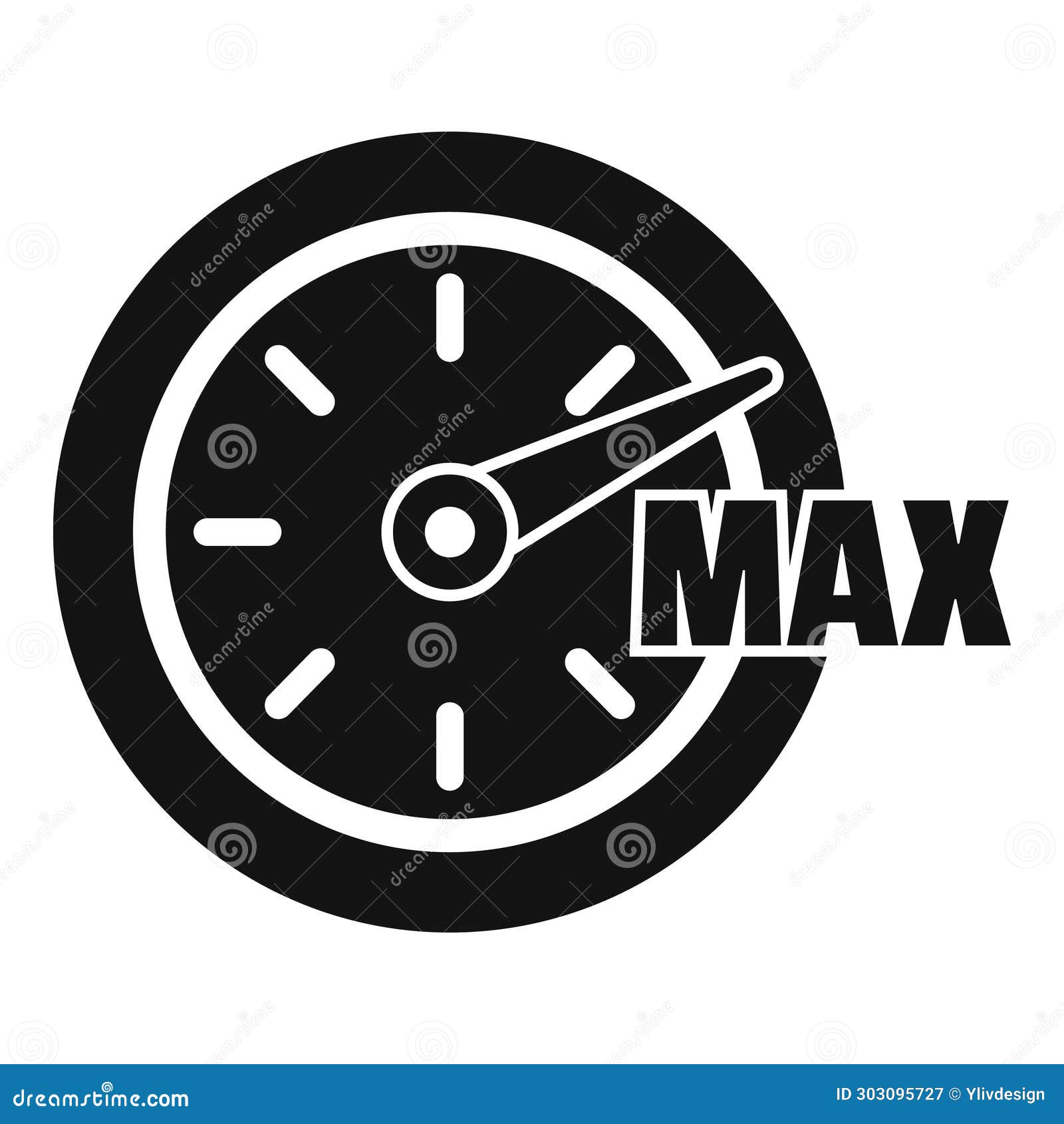 Max Gauge Velocity Icon Simple Vector. Dark Shoe Meter Stock Vector ...