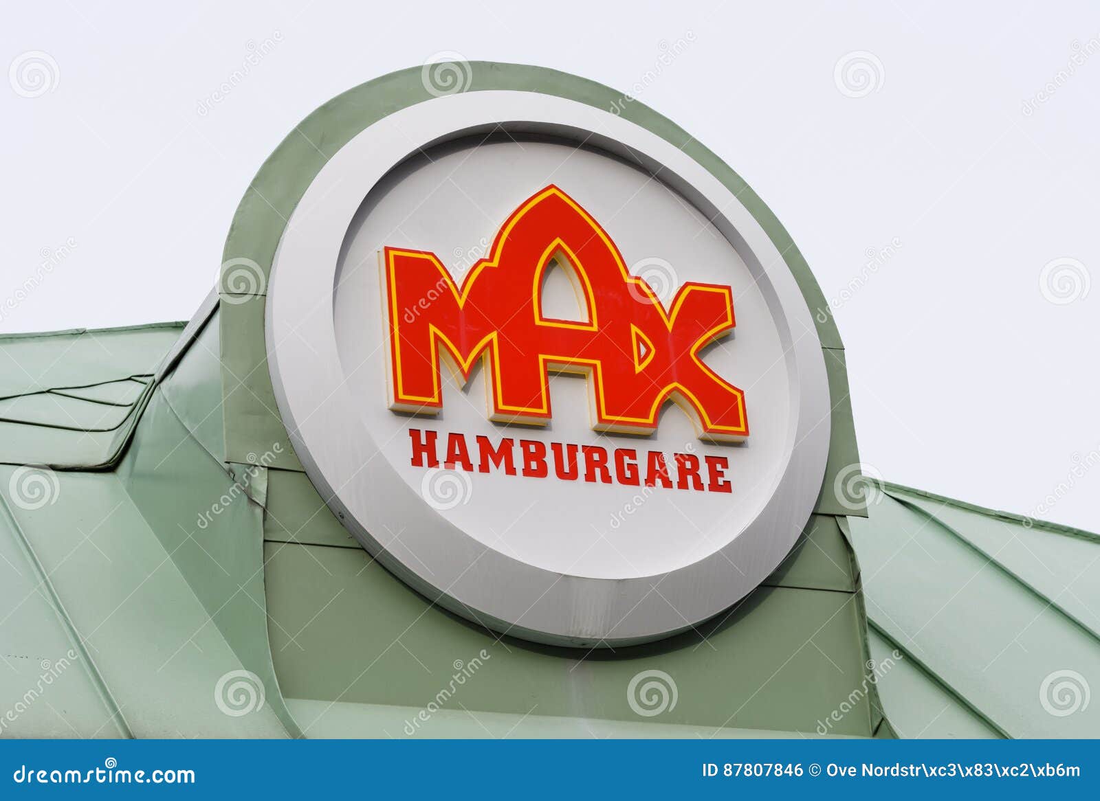 Max Hamburger Sign Editorial Photo Image Of City Background 87807846