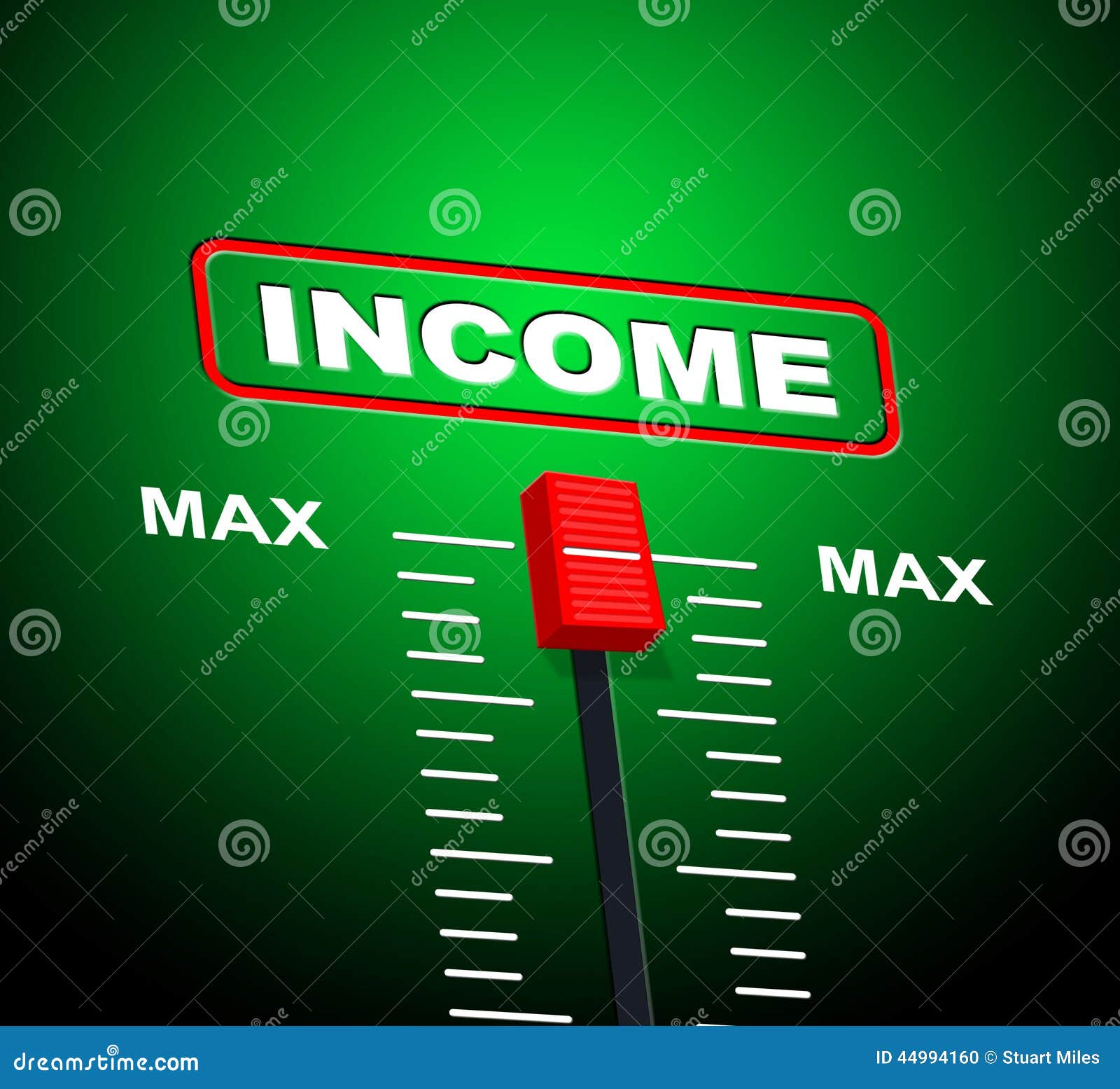 Max Income Represents Upper Limit E Ingresos Stock de ilustración ...