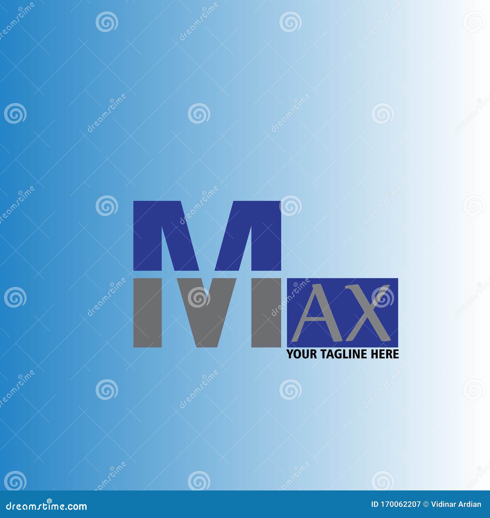 Max Initial Logo Vector Ilustration Stock Vector - Illustration of ...