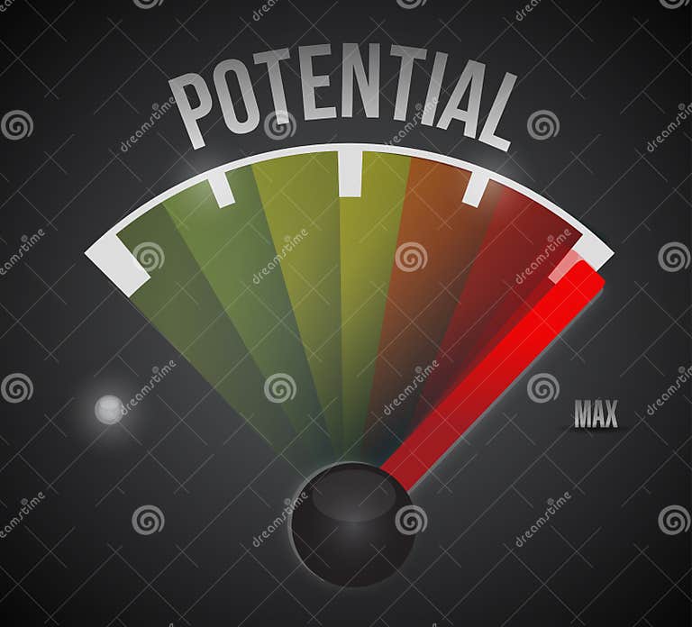 Max Potential Speedometer Illustration Stock Illustration ...