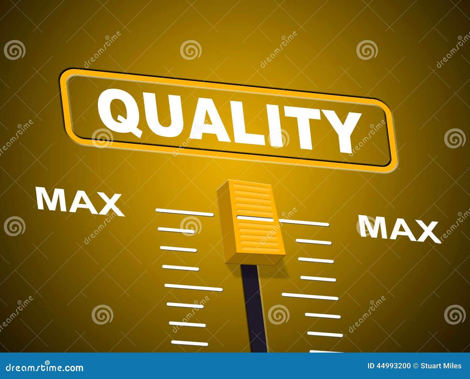 Max Quality Indicates Approval Ceiling and Certify Stock Illustration ...