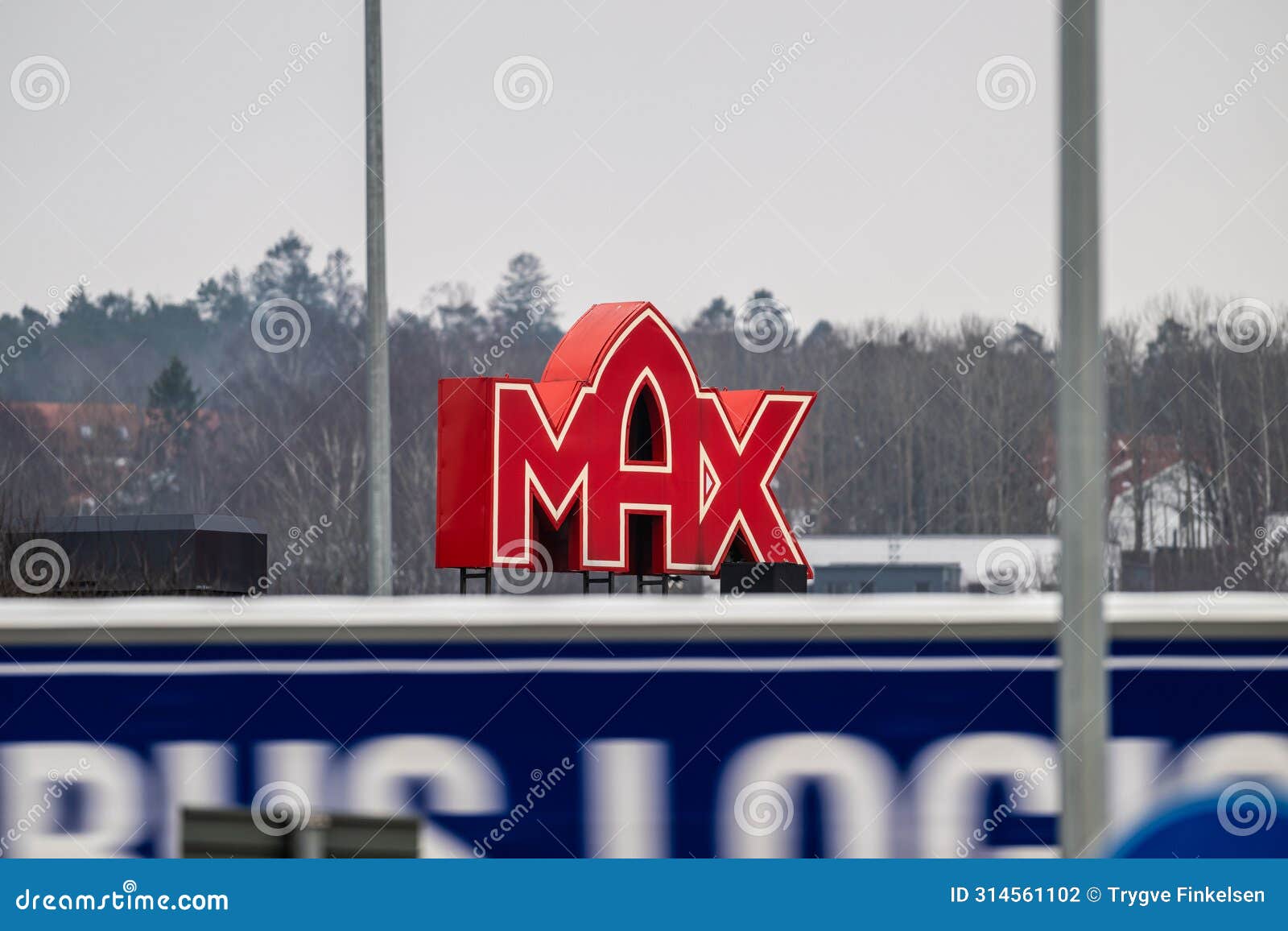 MAX Sign by the Side of a Highway.. Editorial Photography - Image of ...