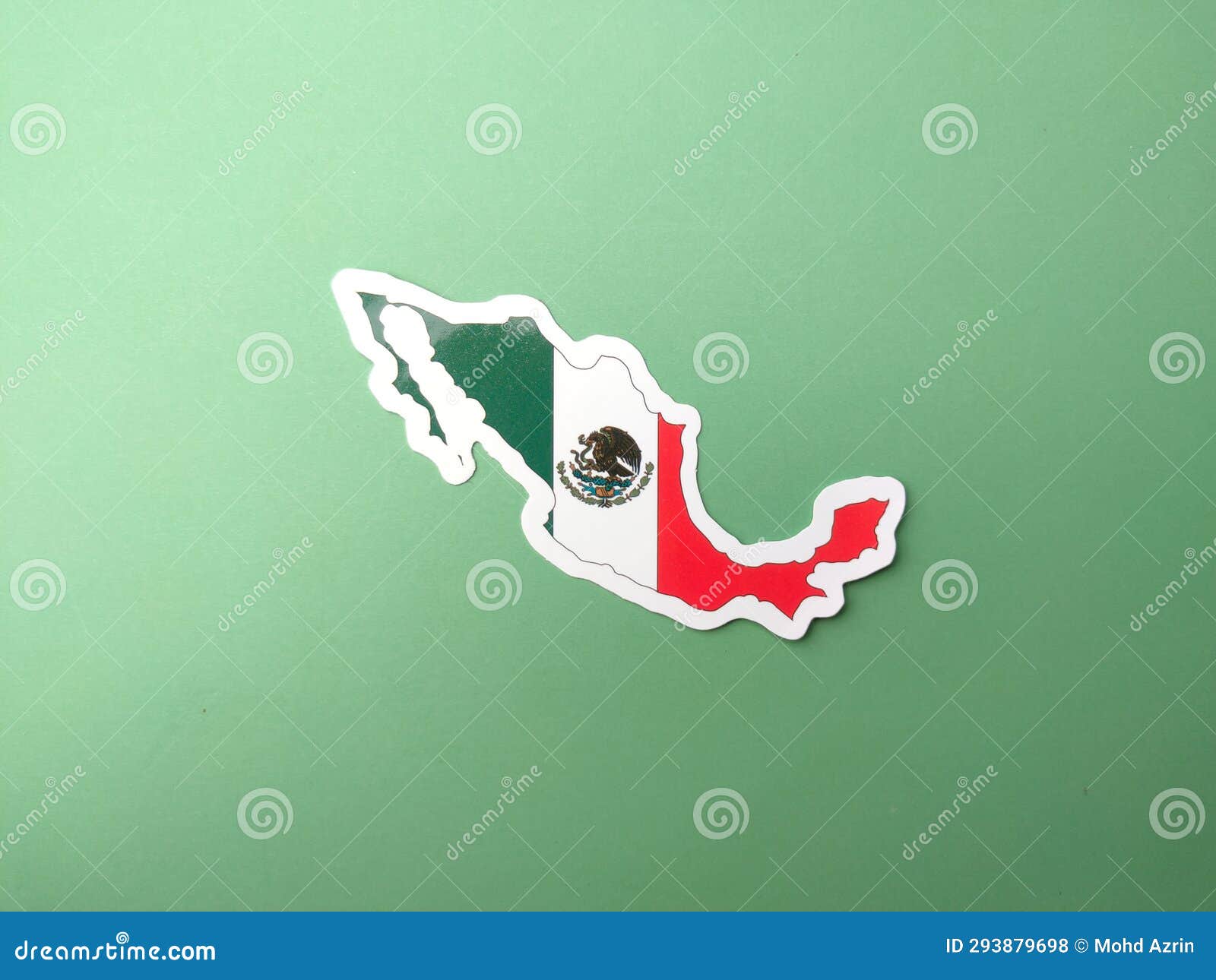 Maxico Flag Stickers on a Green Stock Photo - Image of text, green ...