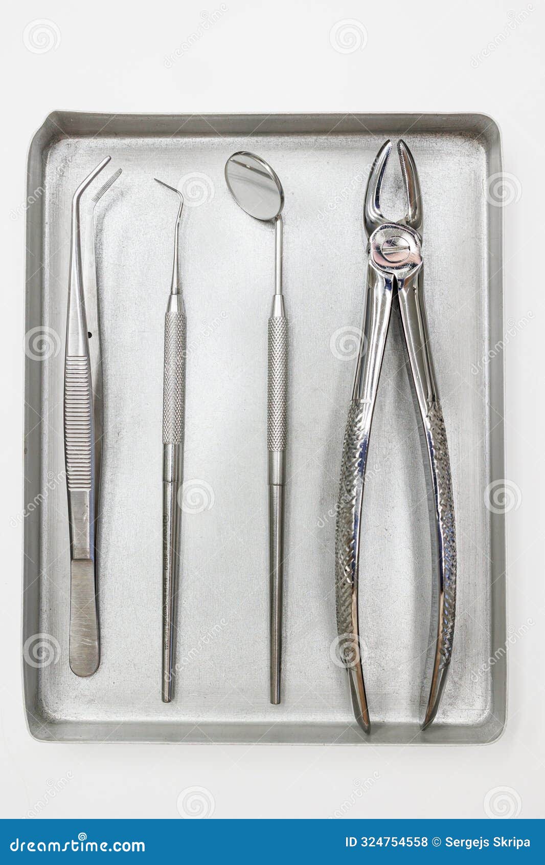 Maxillary Forceps ,instruments on a White Background, Oral . Close Up ...