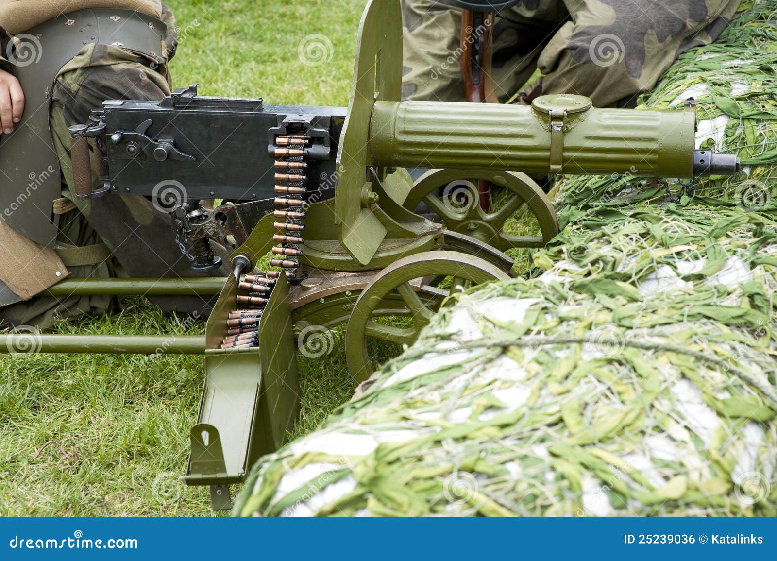 Maxim gun stock photo. Image of grass, machine, maxim - 25239036