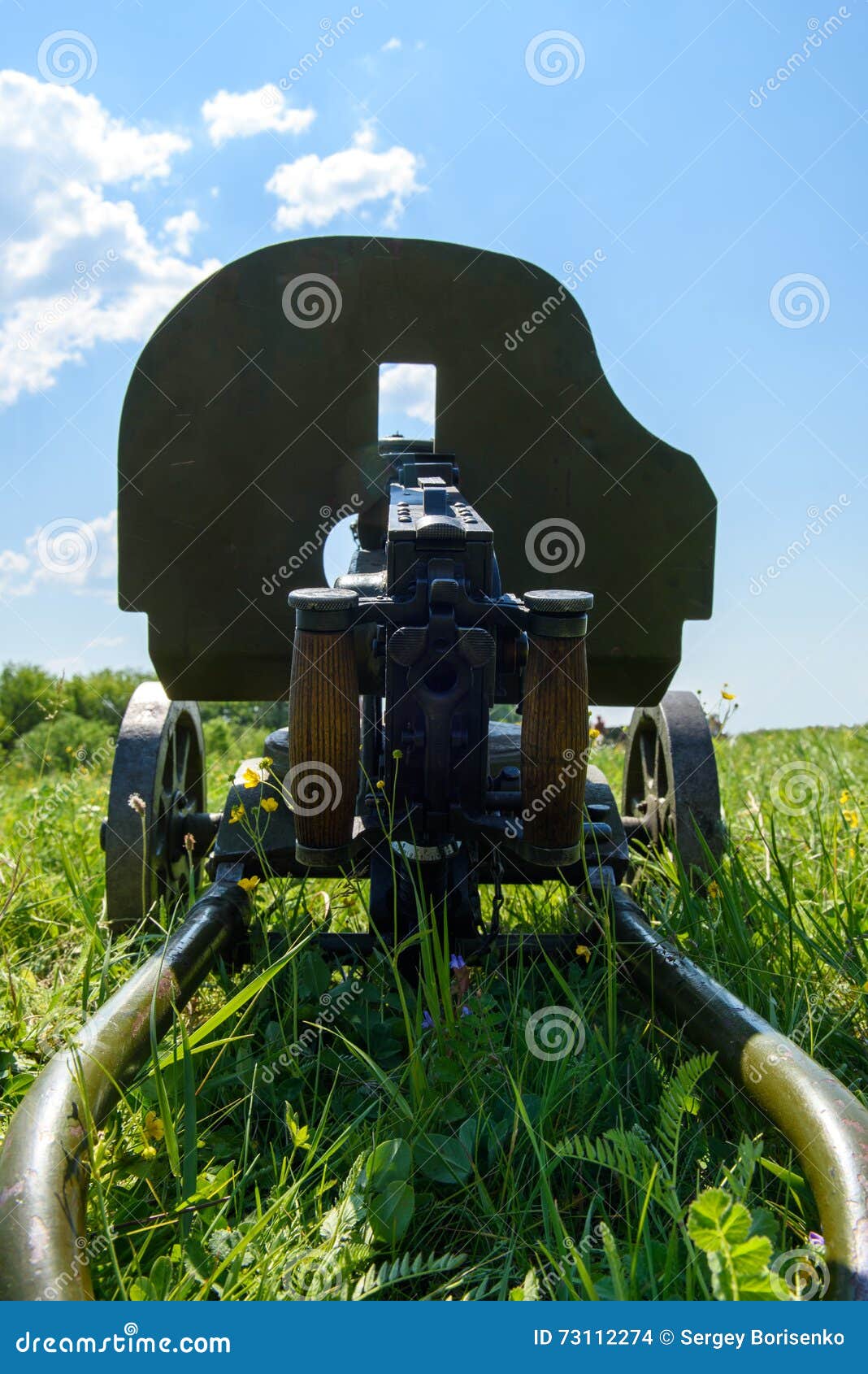 Maxim machine gun stock photo. Image of field, capsule - 73112274