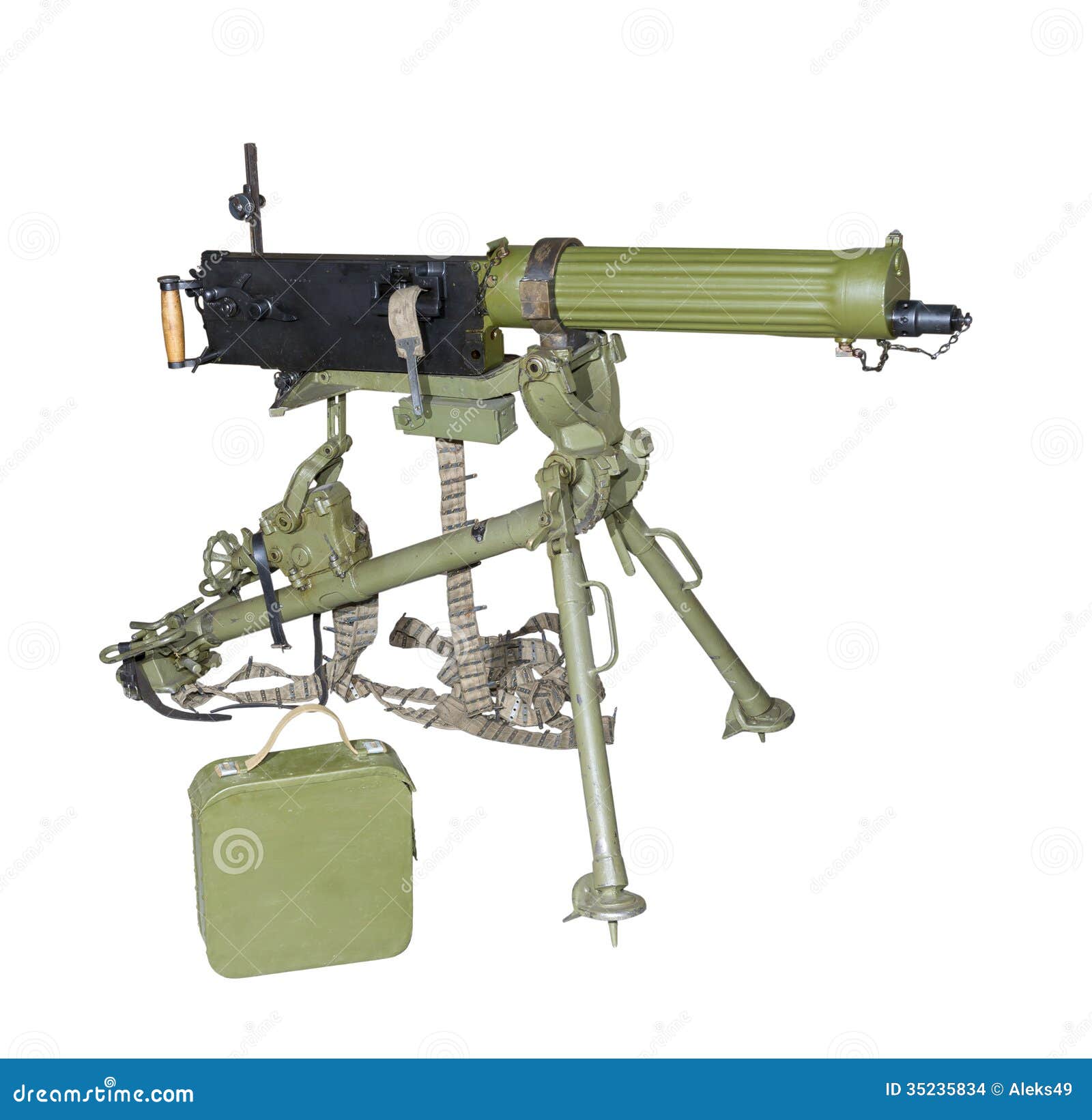 Maxim S Machine Gun on a Tripod Sighting Stock Photo - Image of ...