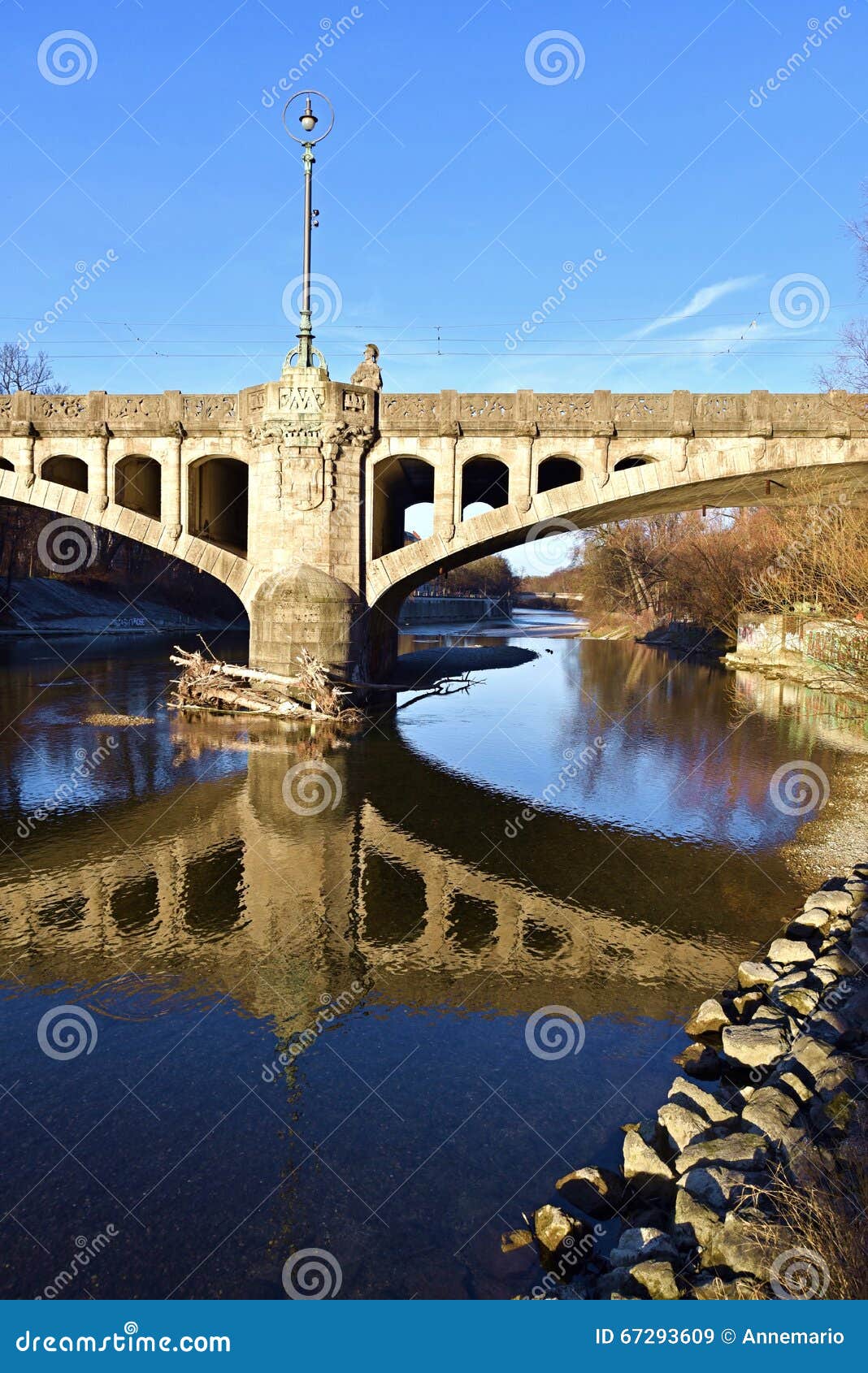 Maximilian Bridge, Munich stock image. Image of nature - 67293609