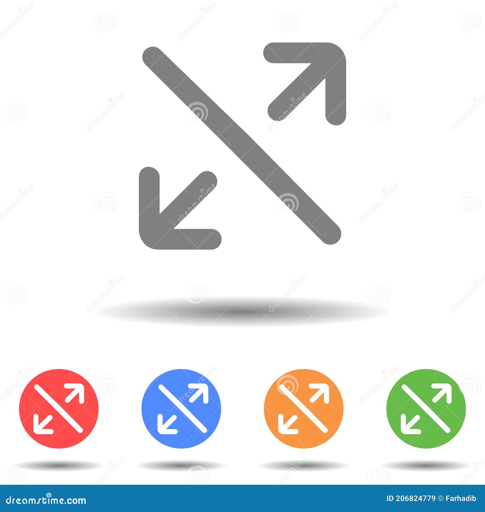 Maximize Arrow Icon Vector Logo with Isolated Background Stock Vector ...