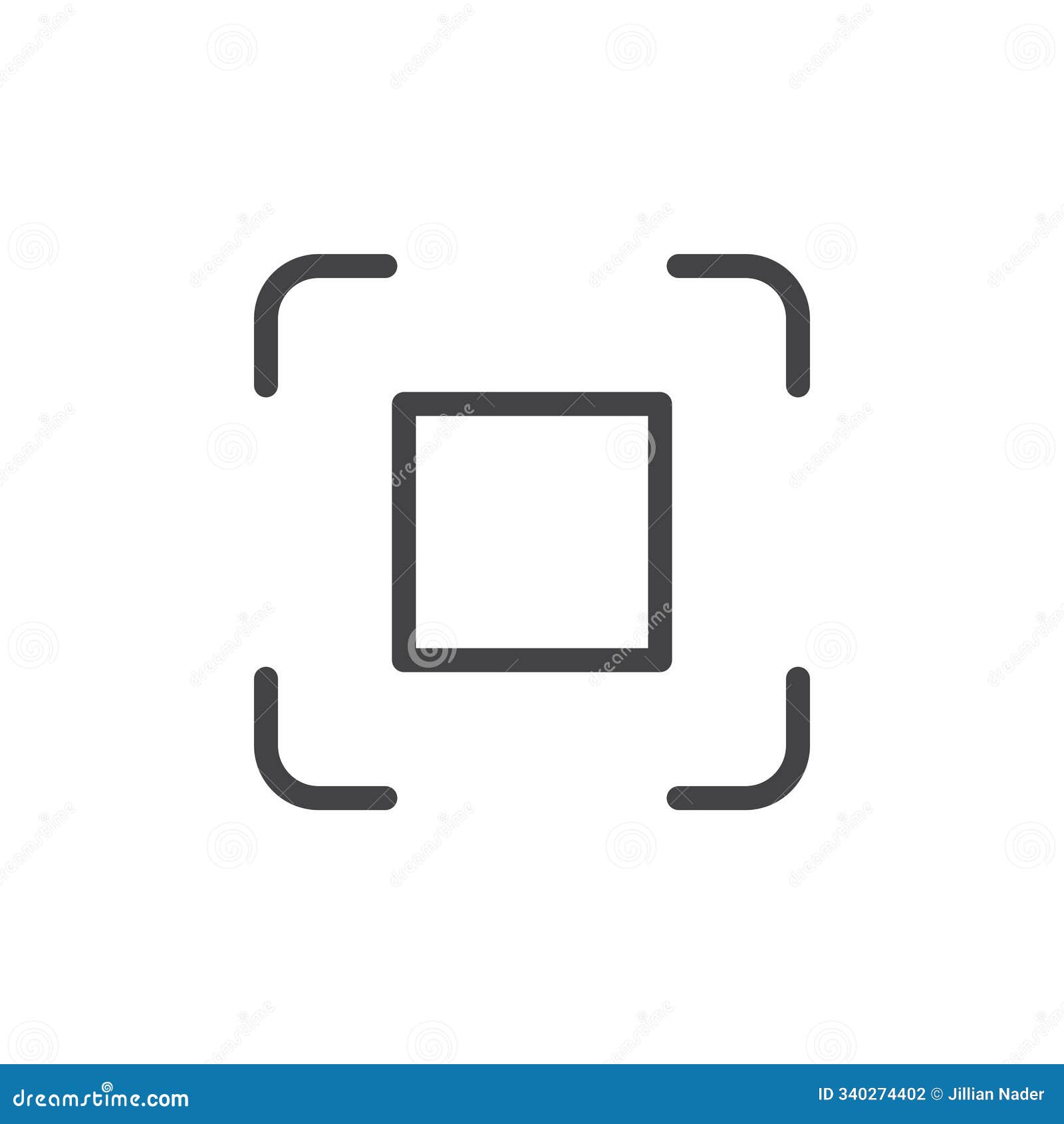 Maximize Full Screen Icon Thin Outline Art Symbol Stock Vector ...