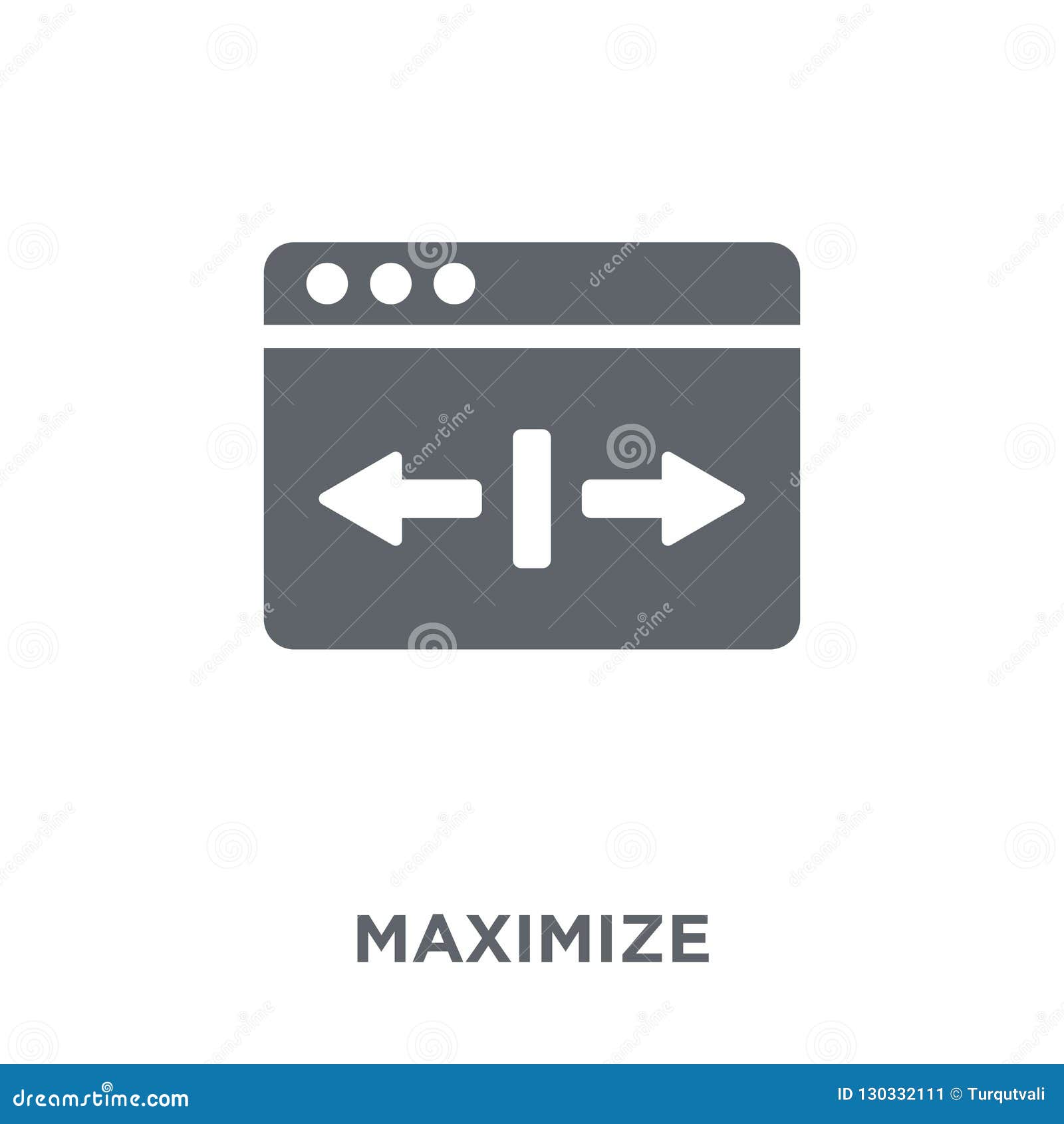 Maximize Icon Design Isolated On White Background Cartoon Vector ...