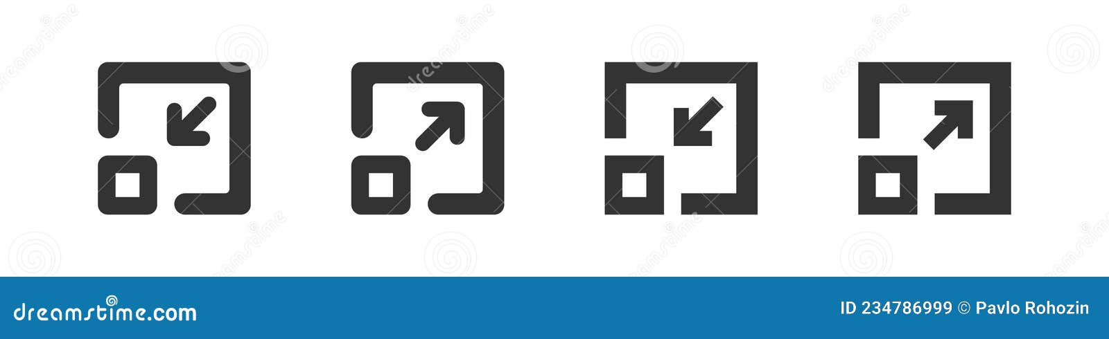 Maximize Icon. Full Size Screen Stock Vector - Illustration of enlarge ...