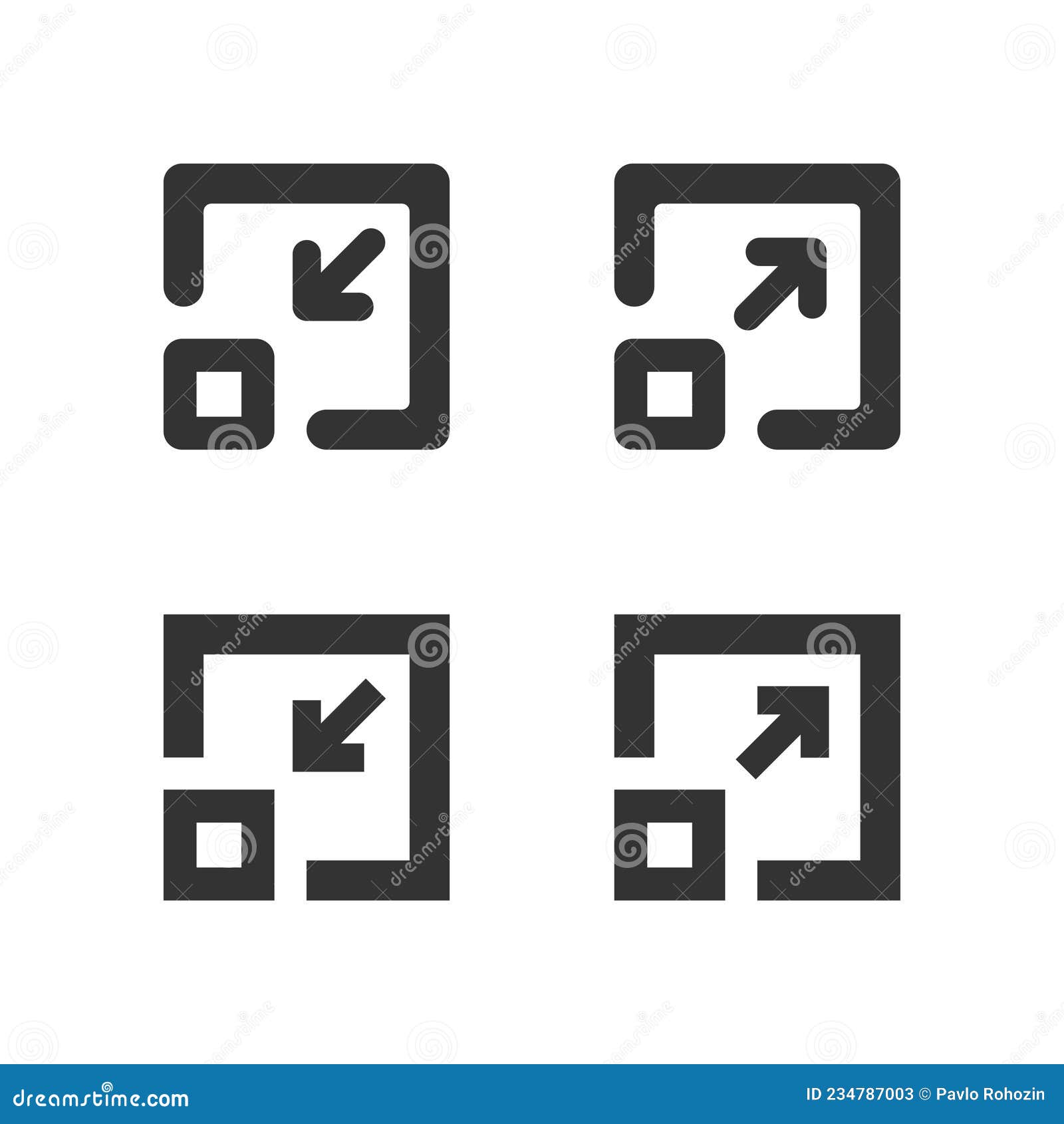 Maximize Icon. Full Size Screen Stock Vector - Illustration of wide ...