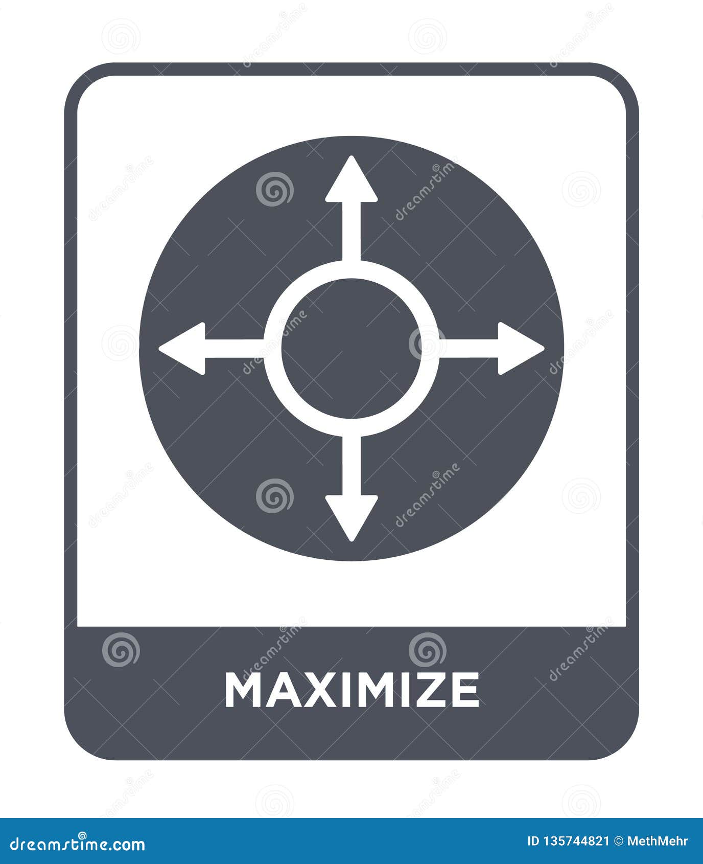 Maximize Icon in Trendy Design Style. Maximize Icon Isolated on White ...