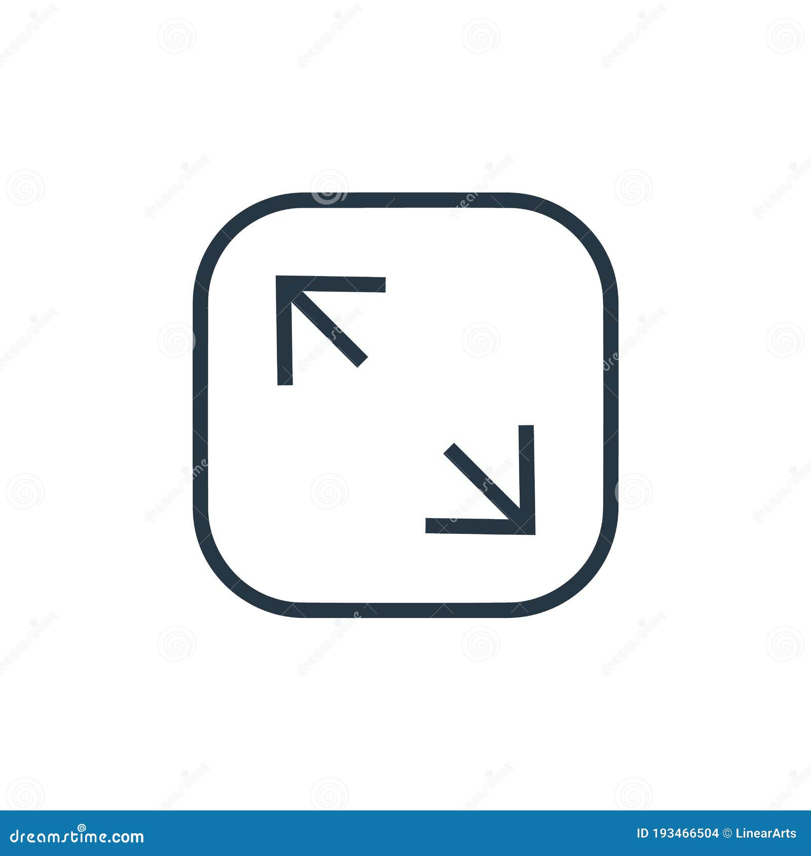 Maximize Icon Vector from Arrows Concept. Thin Line Illustration of ...