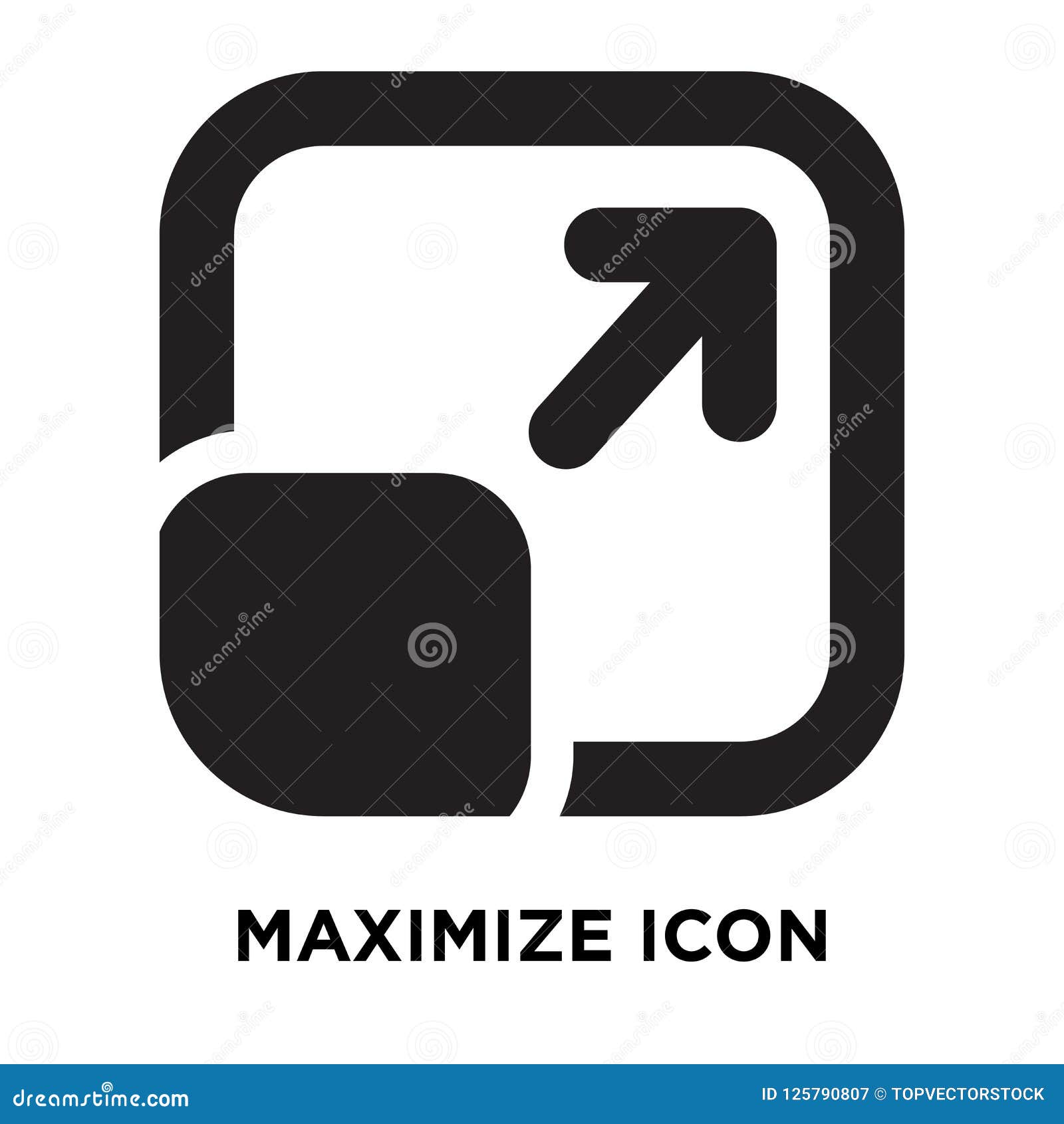 Maximize Icon Vector Isolated on White Background, Logo Concept Stock ...