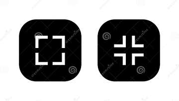 Maximize and Minimize Screen Button Icon Vector Stock Vector ...