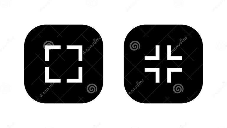 Maximize and Minimize Screen Button Icon Vector Stock Vector ...