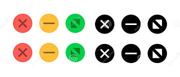 Maximize and Minimize Vector Web Buttons. Close App, Browser Symbol ...