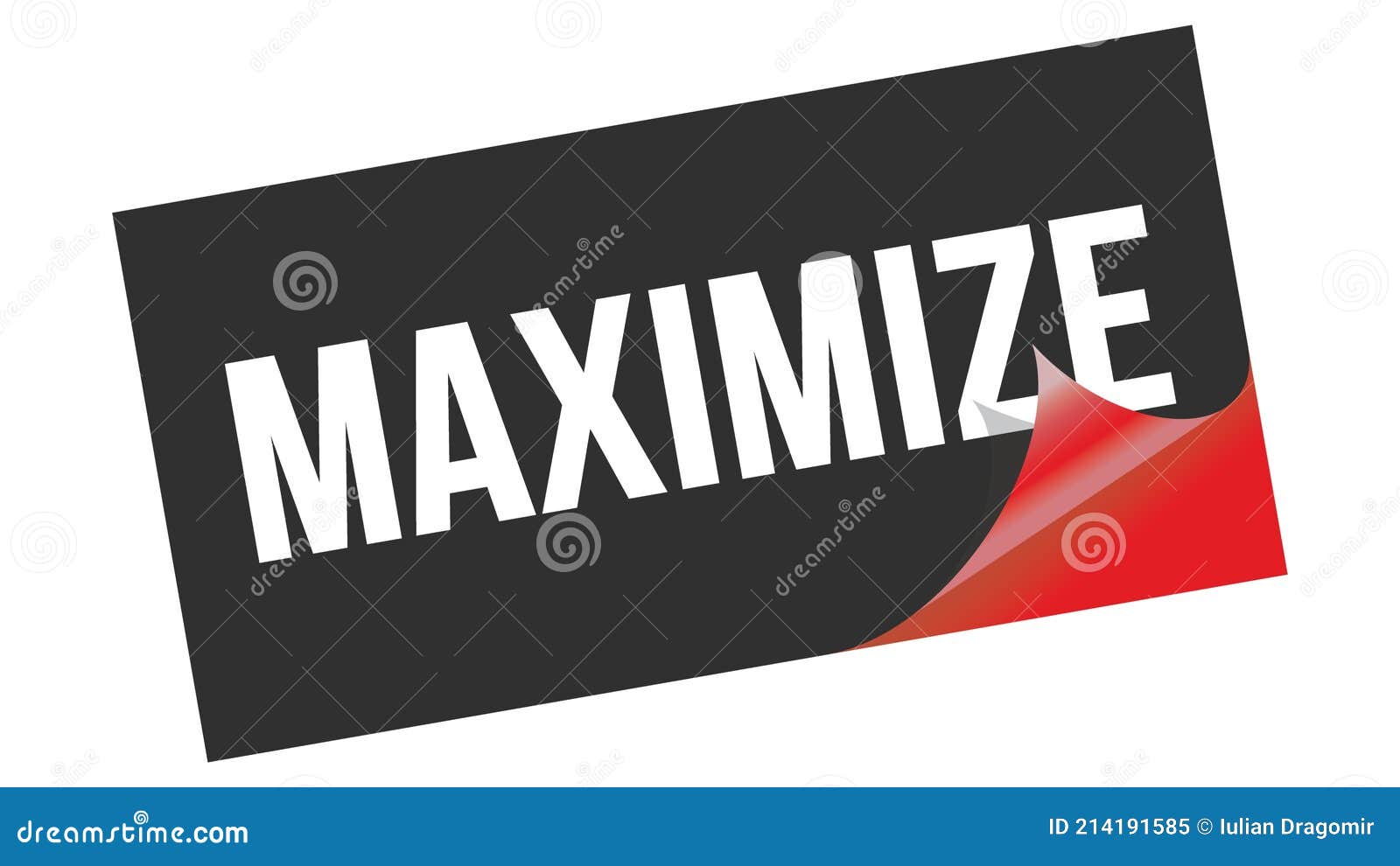 MAXIMIZE Text on Black Red Sticker Stamp Stock Illustration ...