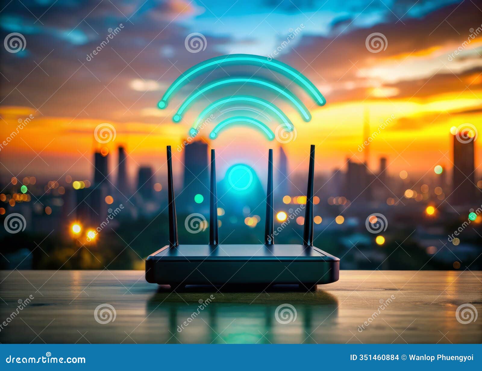 Maximizing WiFi Coverage a Silhouette View of Wireless Router Signal ... Maximizing WiFi Coverage a Silhouette View of Wireless Router Signal ...