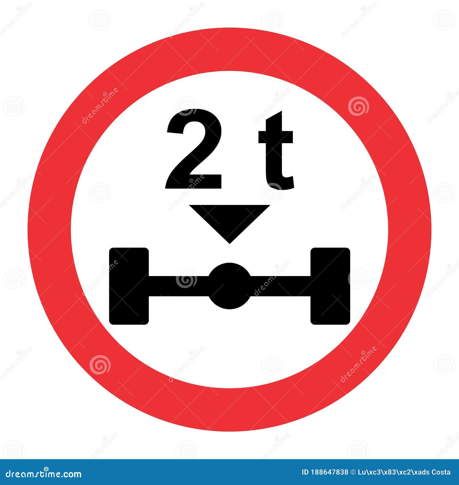 Maximum axle load sign stock illustration. Illustration of isolated ...