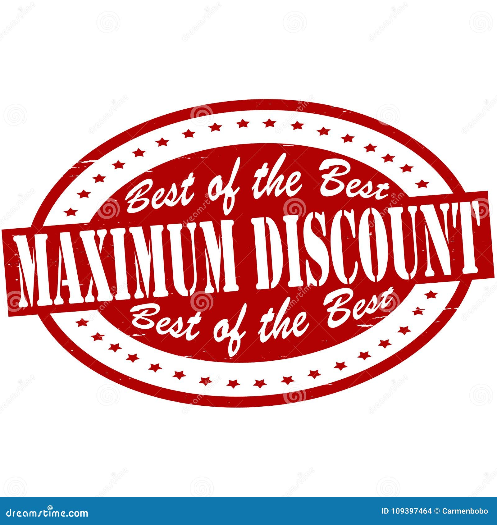 Maximum discount stock illustration. Illustration of stamp - 109397464