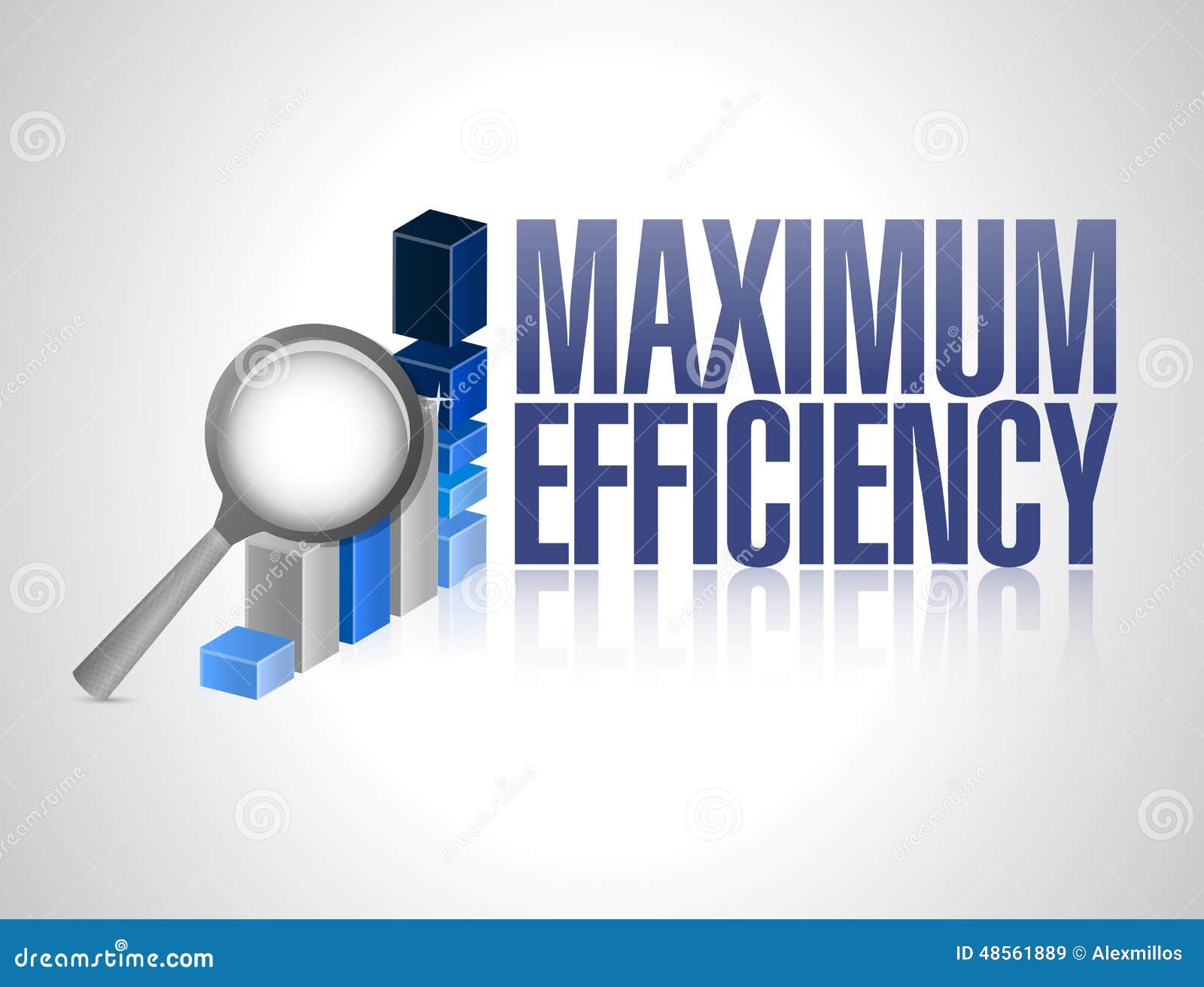 Maximum Efficiency Business Graph Stock Illustration - Illustration of ...