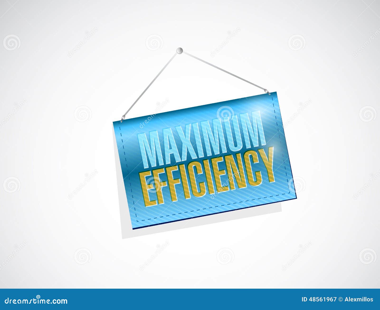 Maximum Efficiency Hanging Banner Stock Illustration - Illustration of ...