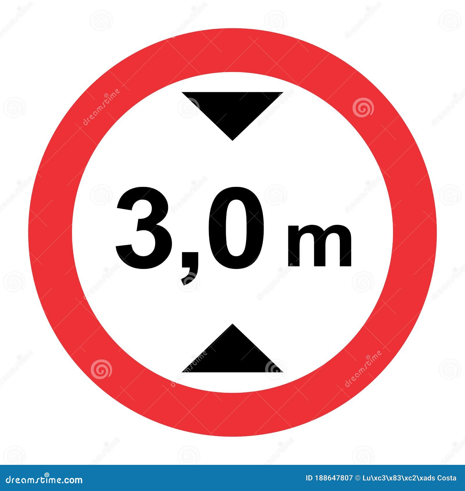 Maximum Height Traffic Sign Stock Illustration - Illustration of safety ...