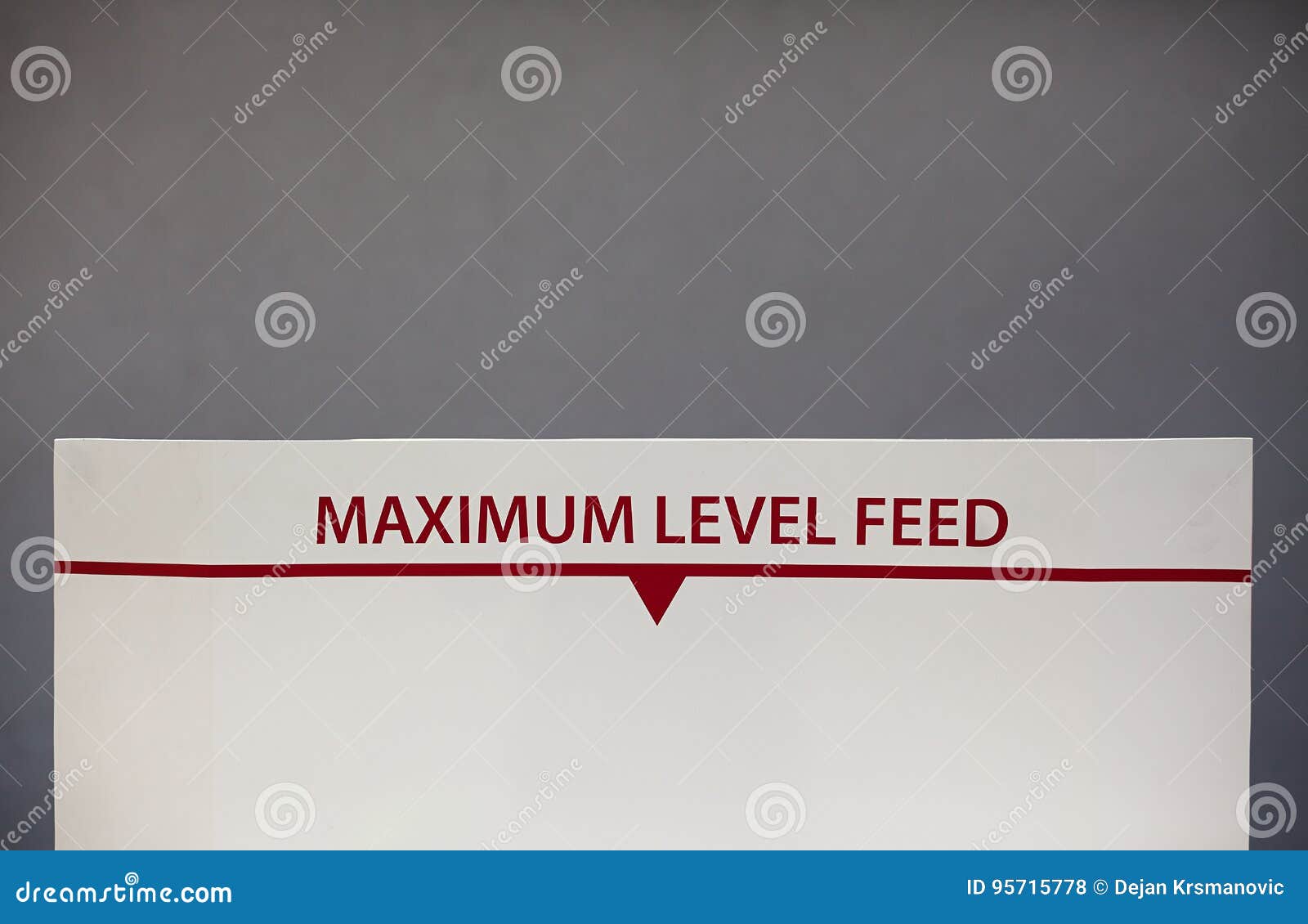 Maximum Level Feed stock photo. Image of gate, still - 95715778
