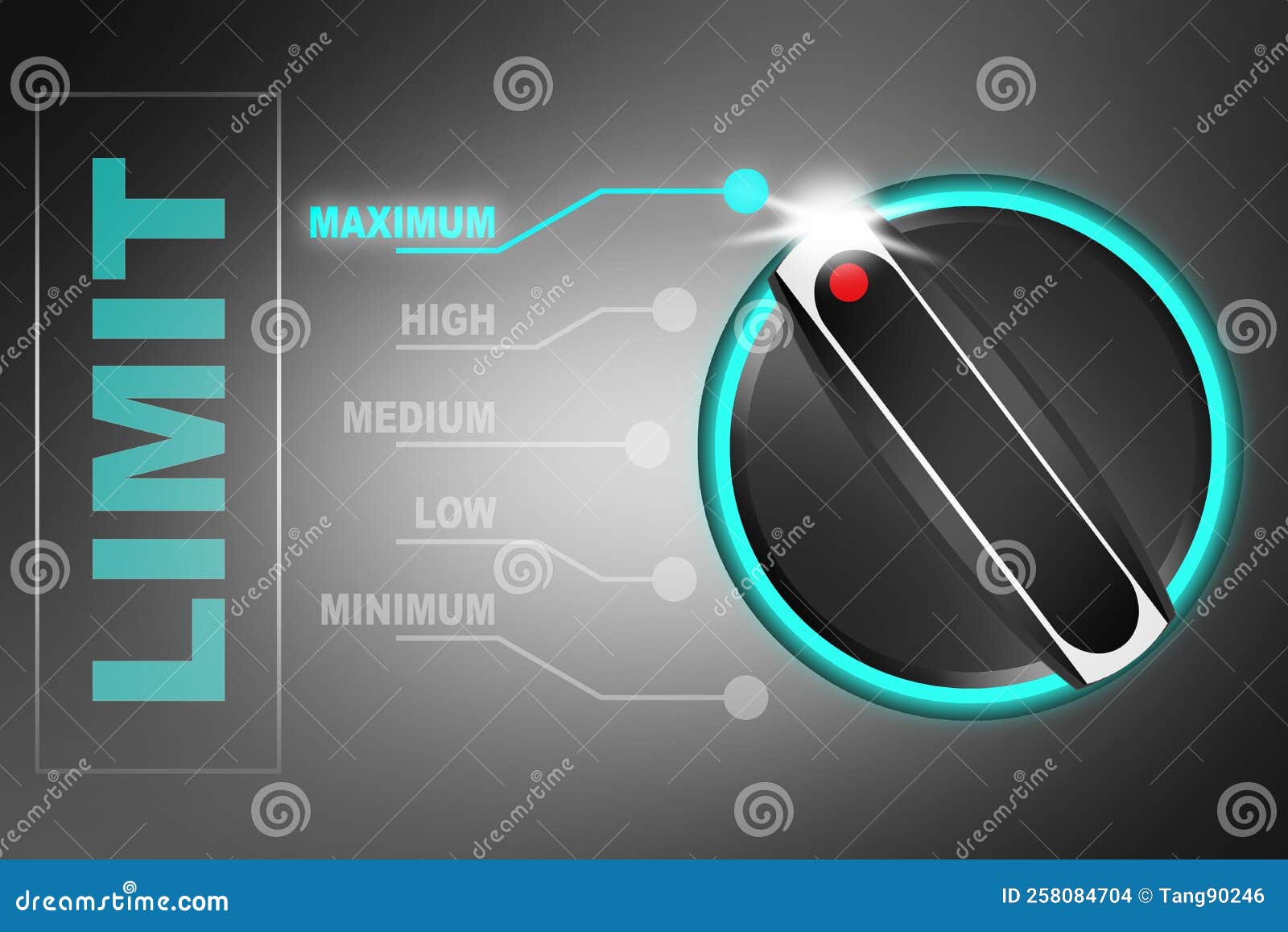 Maximum Level of Limit Concept with Knob Stock Illustration ...