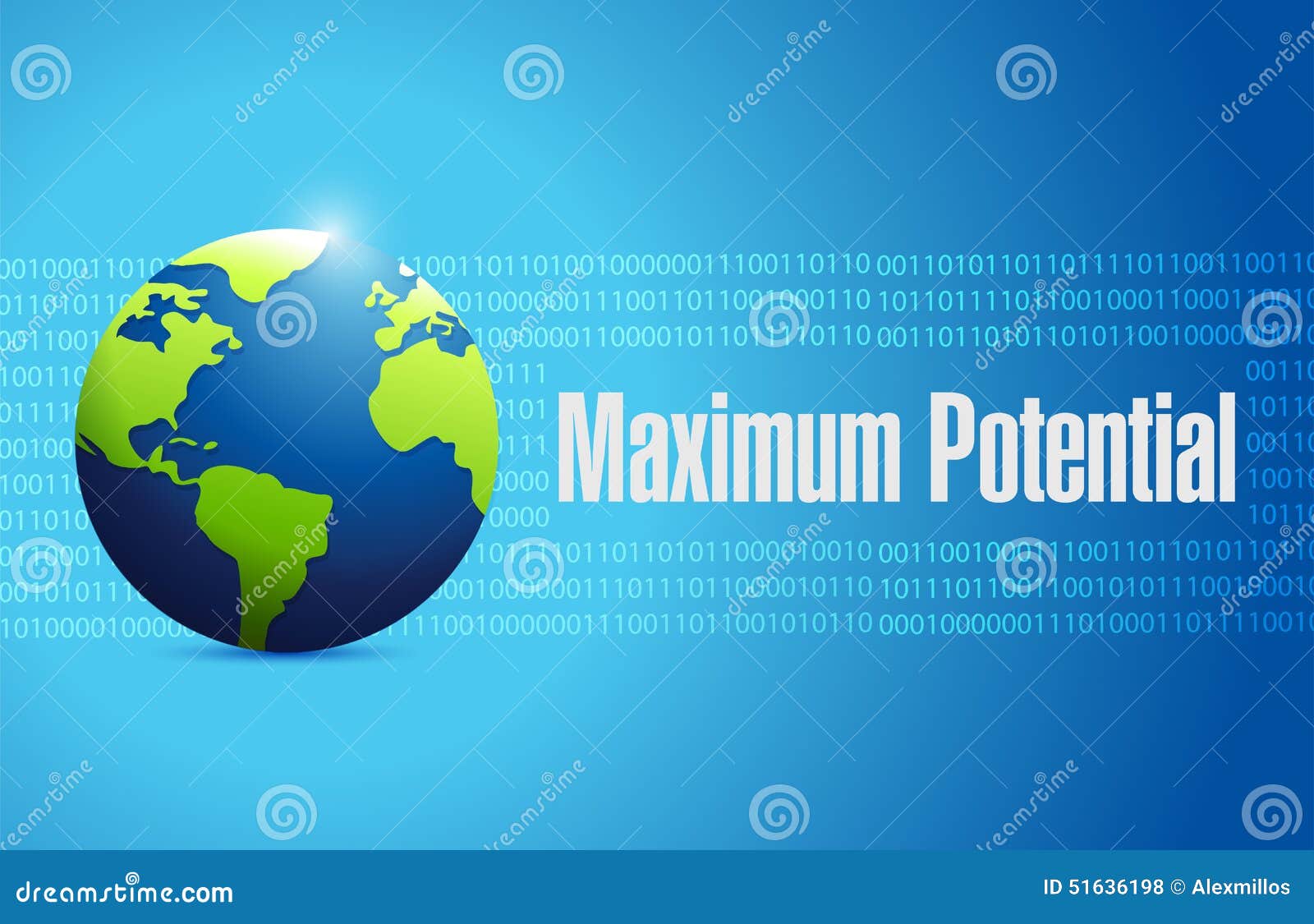 Maximum Potential Globe Sign Concept Illustration Stock Illustration ...