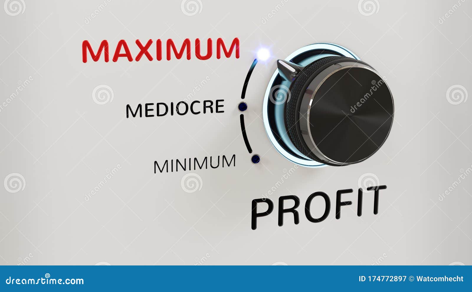 Maximum Profit Knob Set To Maximum Stock Image - Image of capital ...