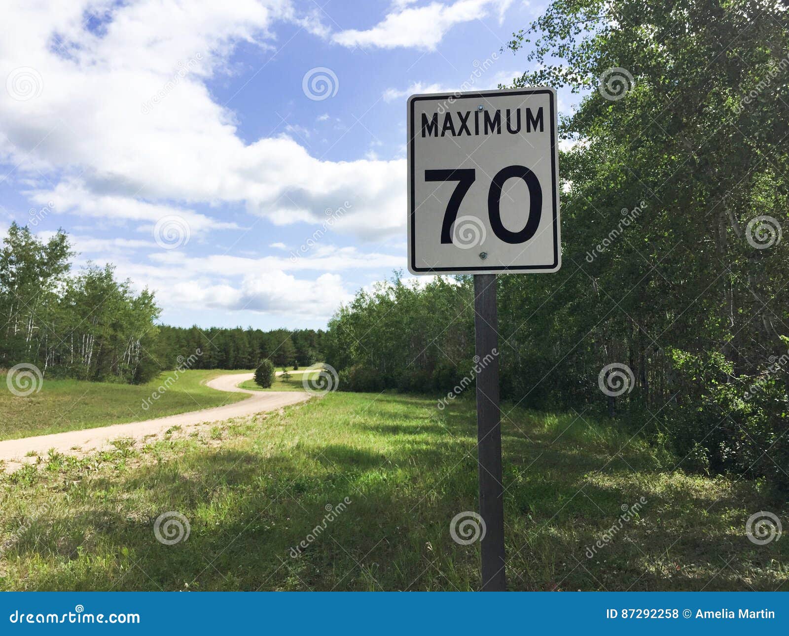 Maximum Seventy Kilometer Per Hour Sign Stock Photo - Image of ...