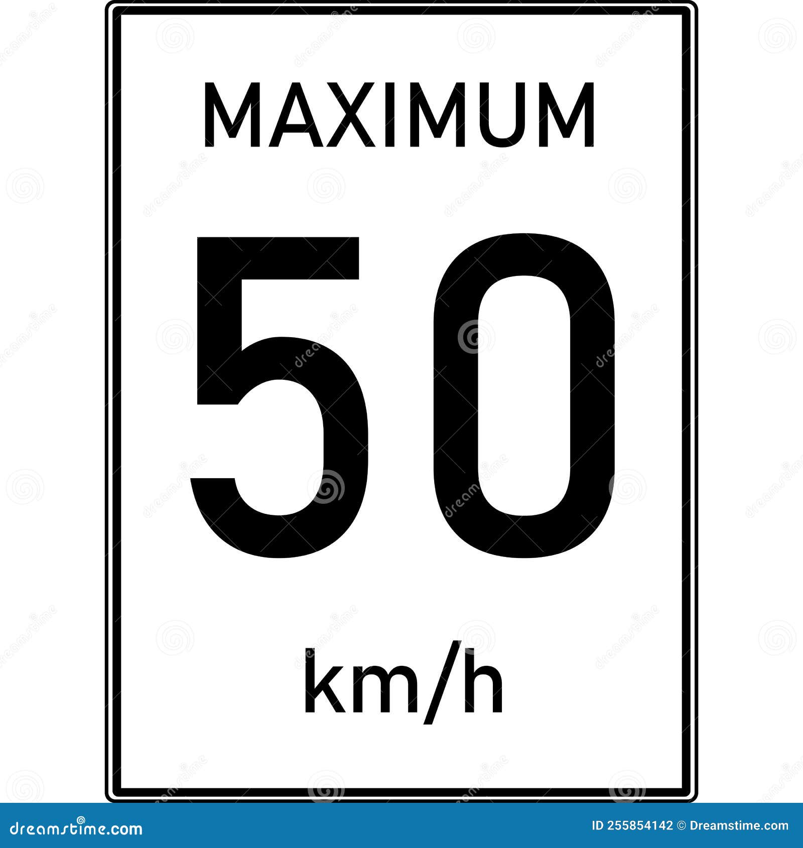 Maximum Speed Limit on the Road. Vector Image. Stock Vector ...
